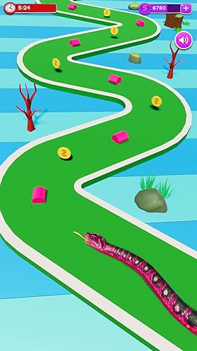 Snake Grow Run 3D: Worm Games Snake Run: Crawl Chase (Kids Games ...
