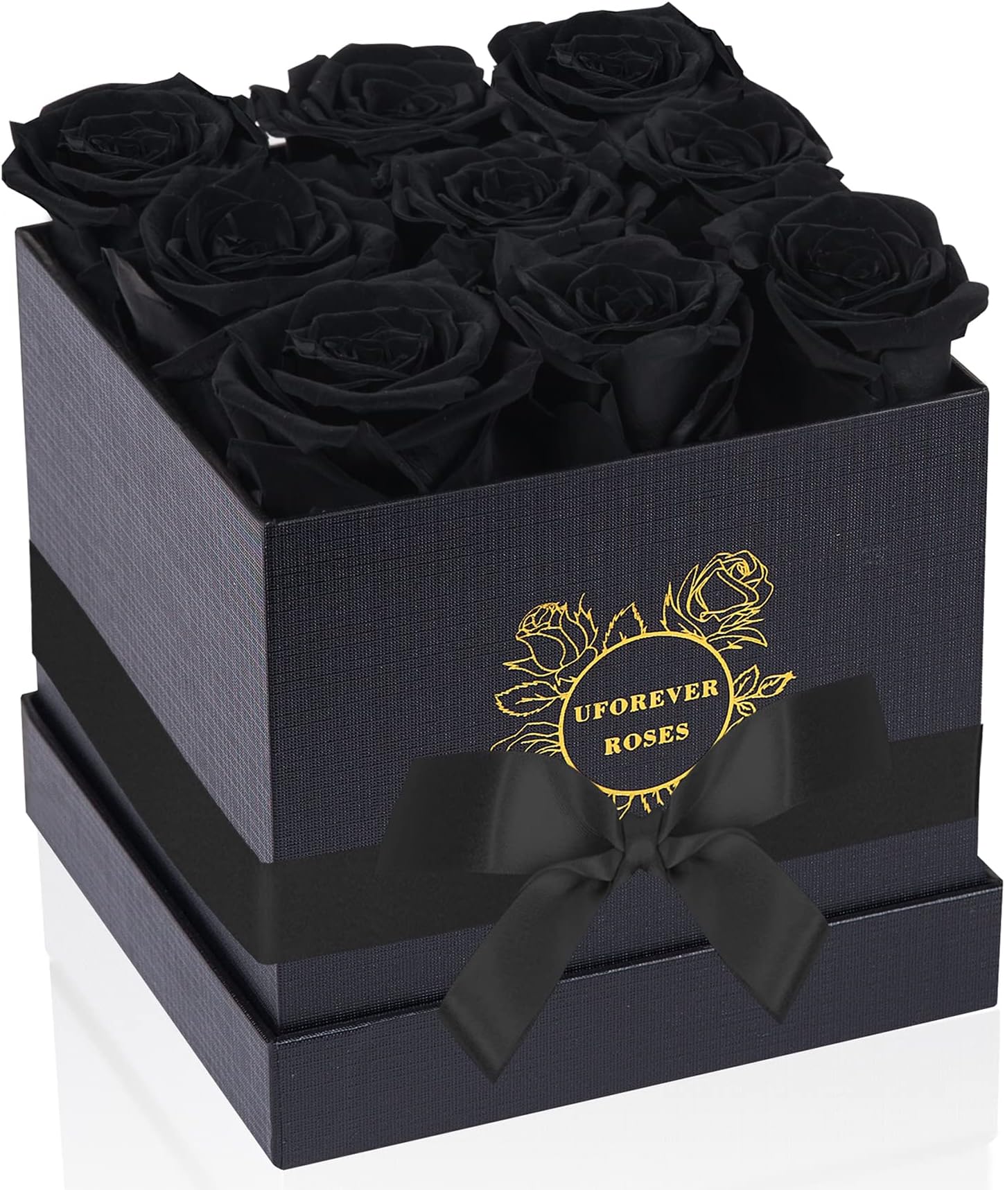 Amazon.com: UFOREVER ROSES 9-Piece Preserved Roses in a Box Valentines ...