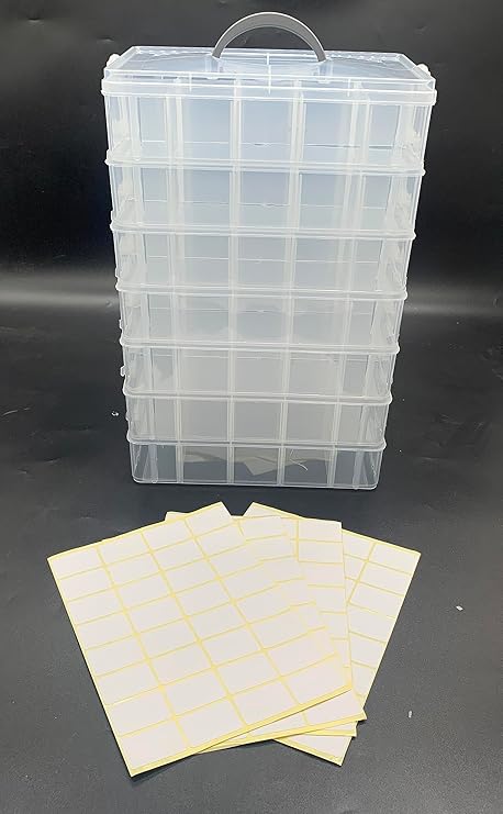 Amazon.com: SGHUO 7-Tier Stackable Storage Container Box with 70 ...
