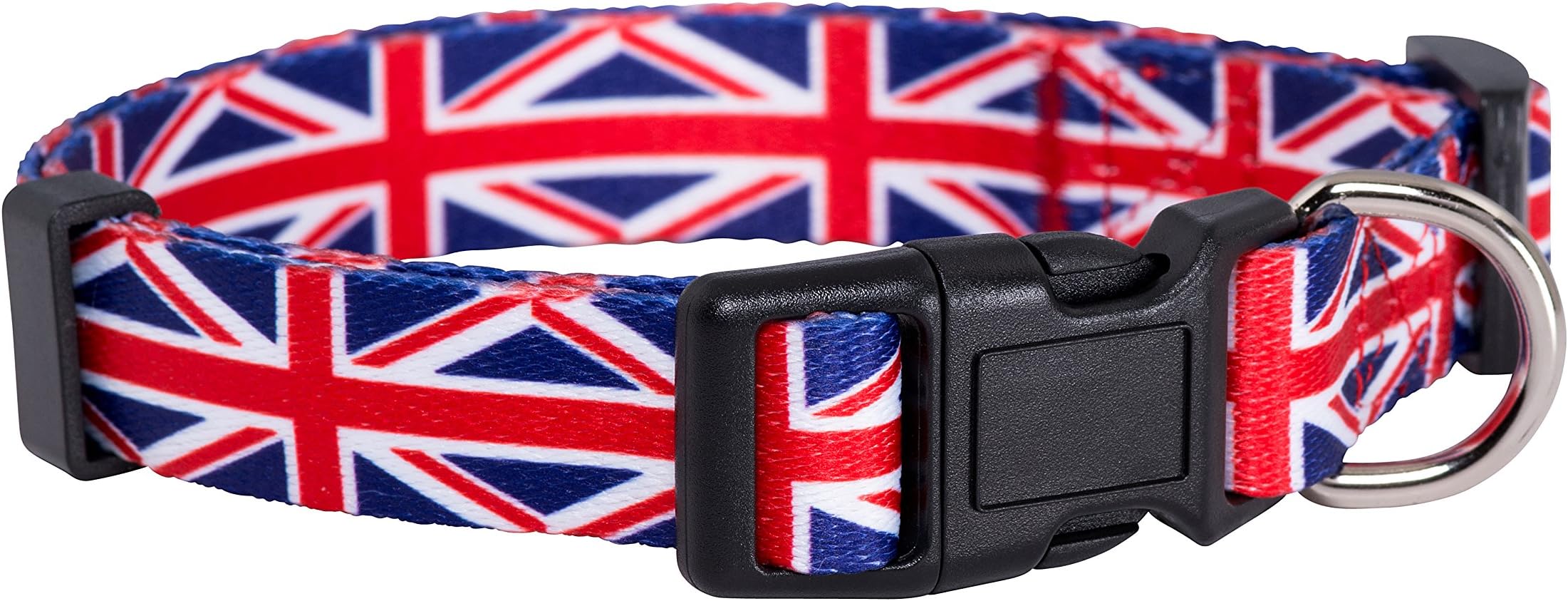 Amazon.com : Native Pup Union Jack UK British Flag Dog Collar(UK ...