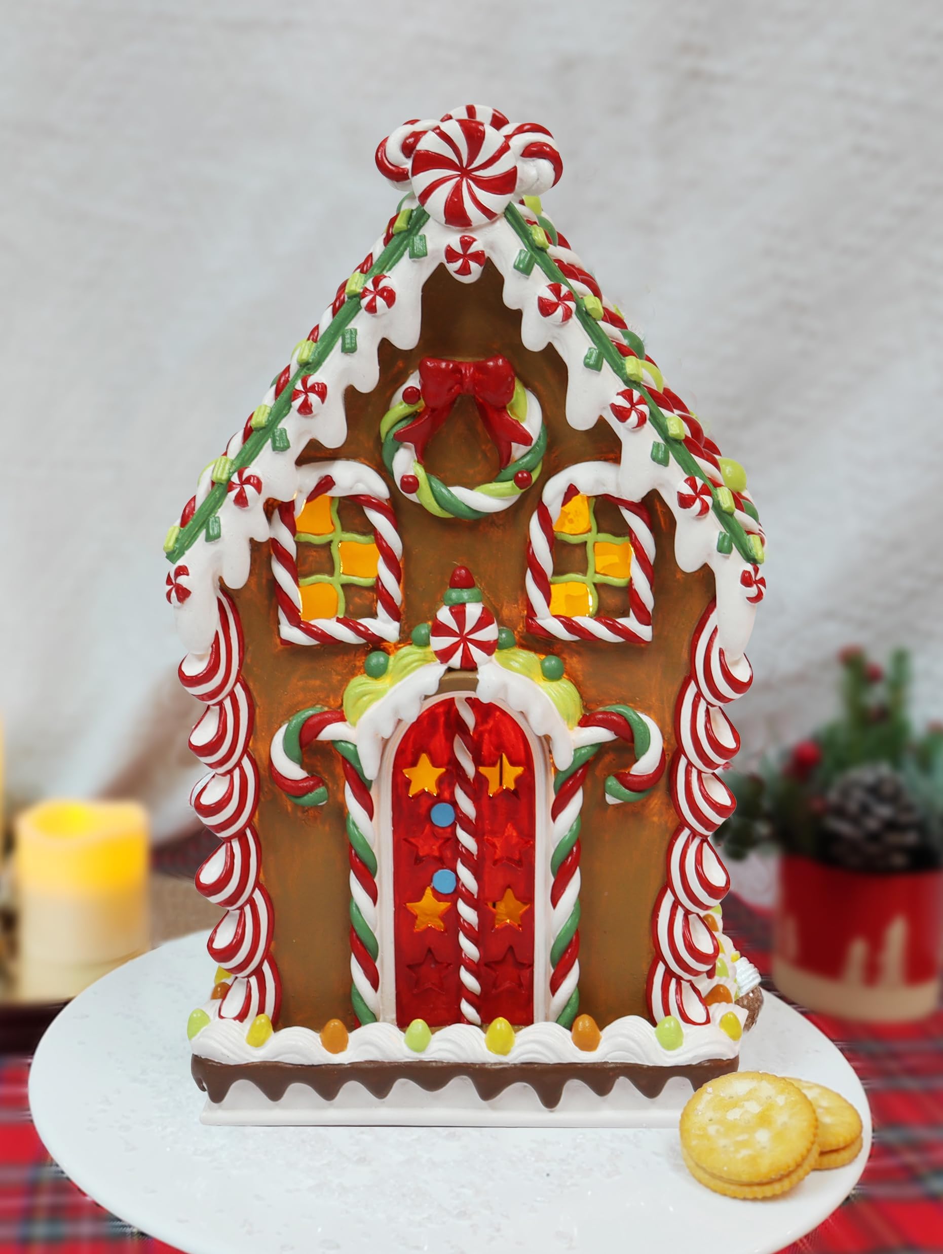 Amazon.com: MOMENTS IN TIME 11" H Hand-Painted Polyresin LED Lighted ...