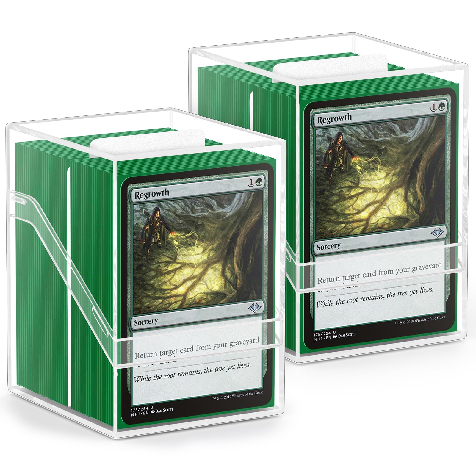 Amazon.com: 2 Pack Card Deck Boxes, Card Deck Case with 200 Pack Card ...