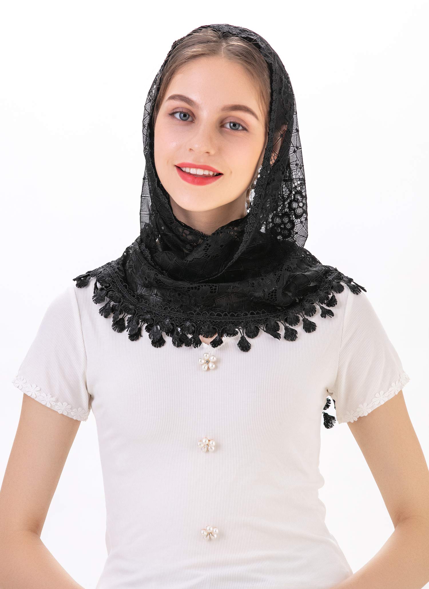 Snapklik.com : Wgior Triangle Flower Chapel Veils Catholic Latin Mass ...