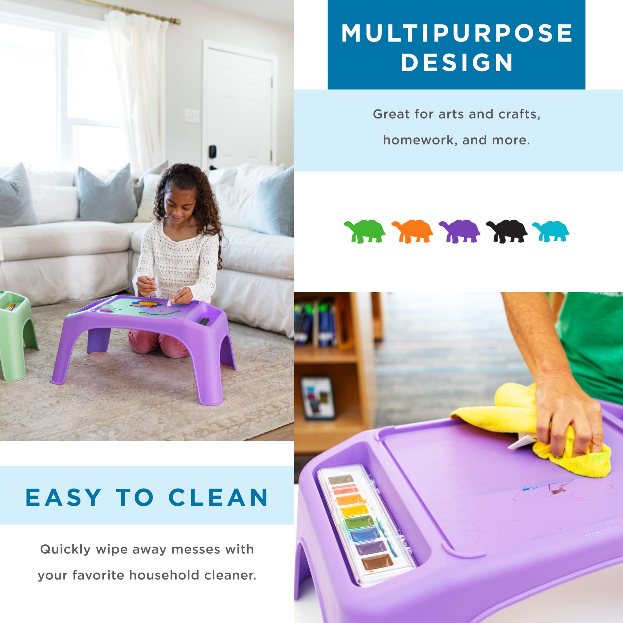 Snapklik.com : LapGear Turtle Table Kids Activity Lap Desk Tray