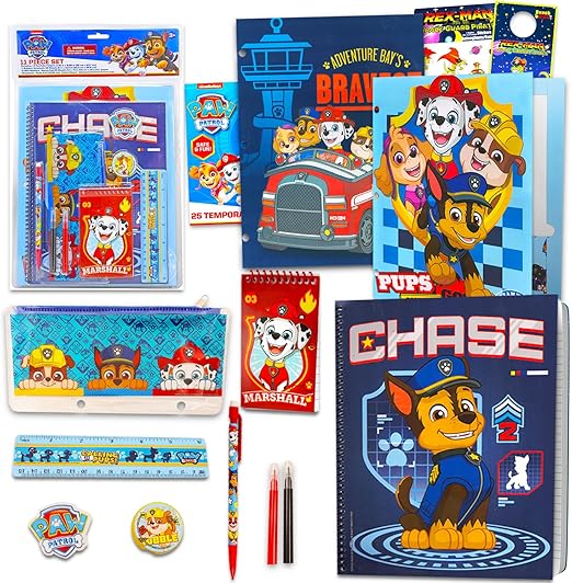 Amazon.com: Paw Patrol School Supplies Set for Kids - 11 Pc Bundle with ...