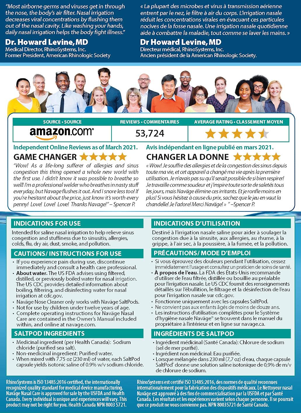 Buy Navage Nose Cleaner (38 Salt Pod Capsules and Countertop Caddy ...