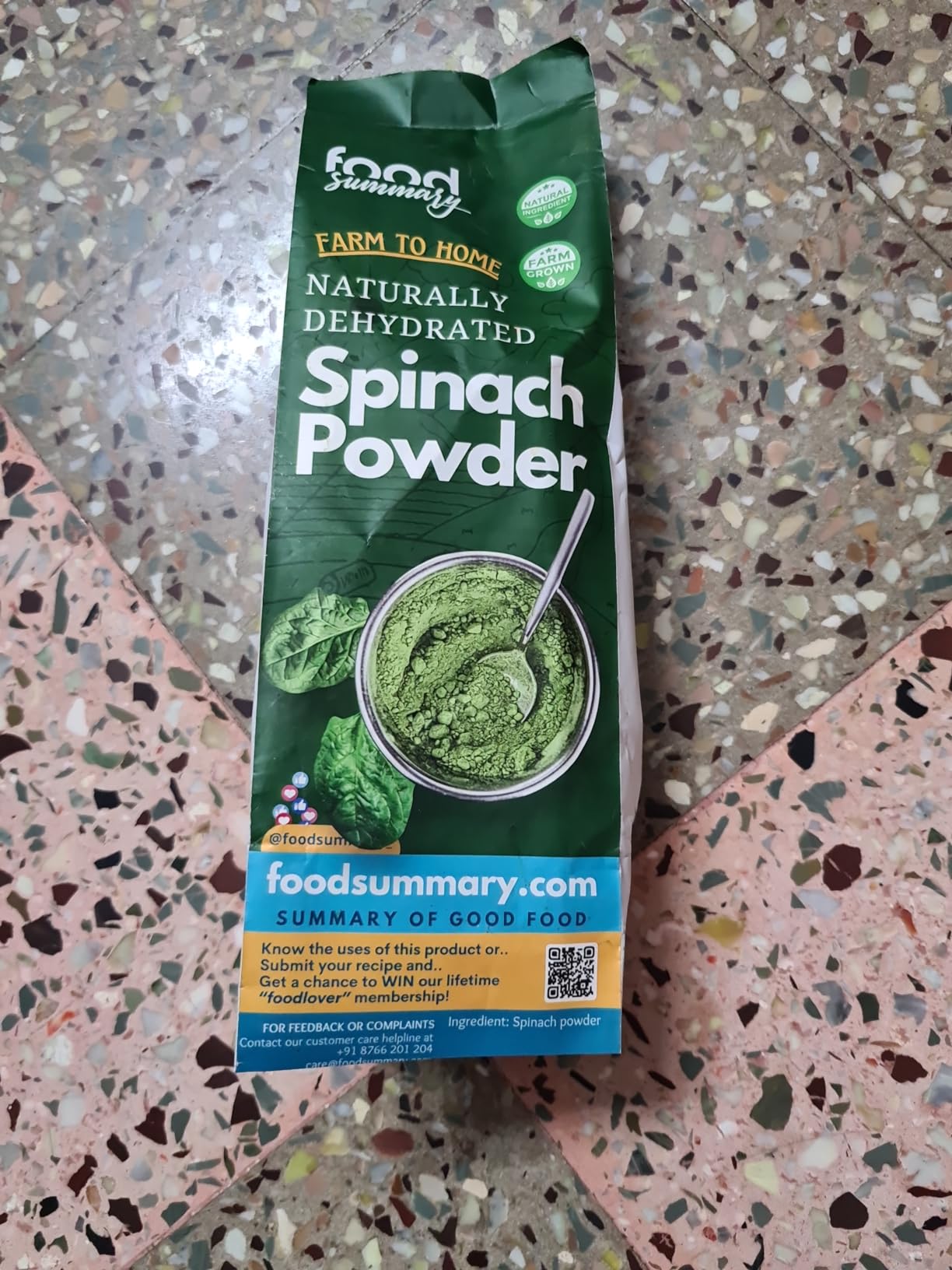 Food Summary Dehydrated Spinach Powder 500g, Pure Spinach Leaf Powder ...