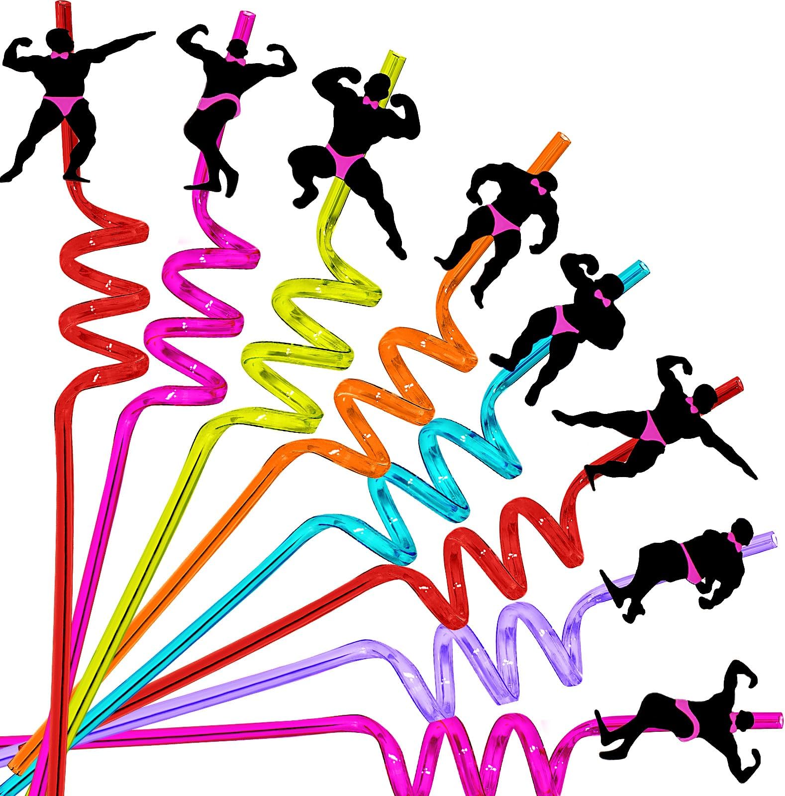 Amazon.com: Vctitil 12pcs Straws Stripper Dancing Men Straws Party ...