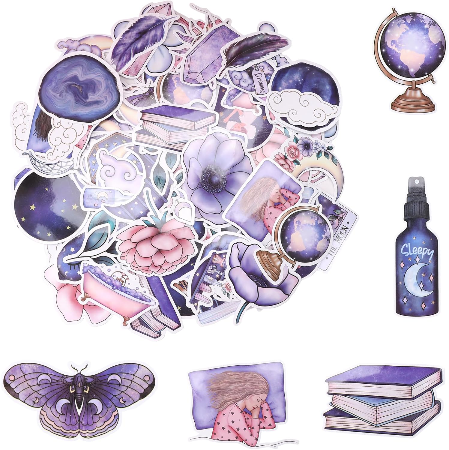 ISOI Midnight Aesthetic Stickers, 100 Pcs Funny Aesthetic Stickers ...