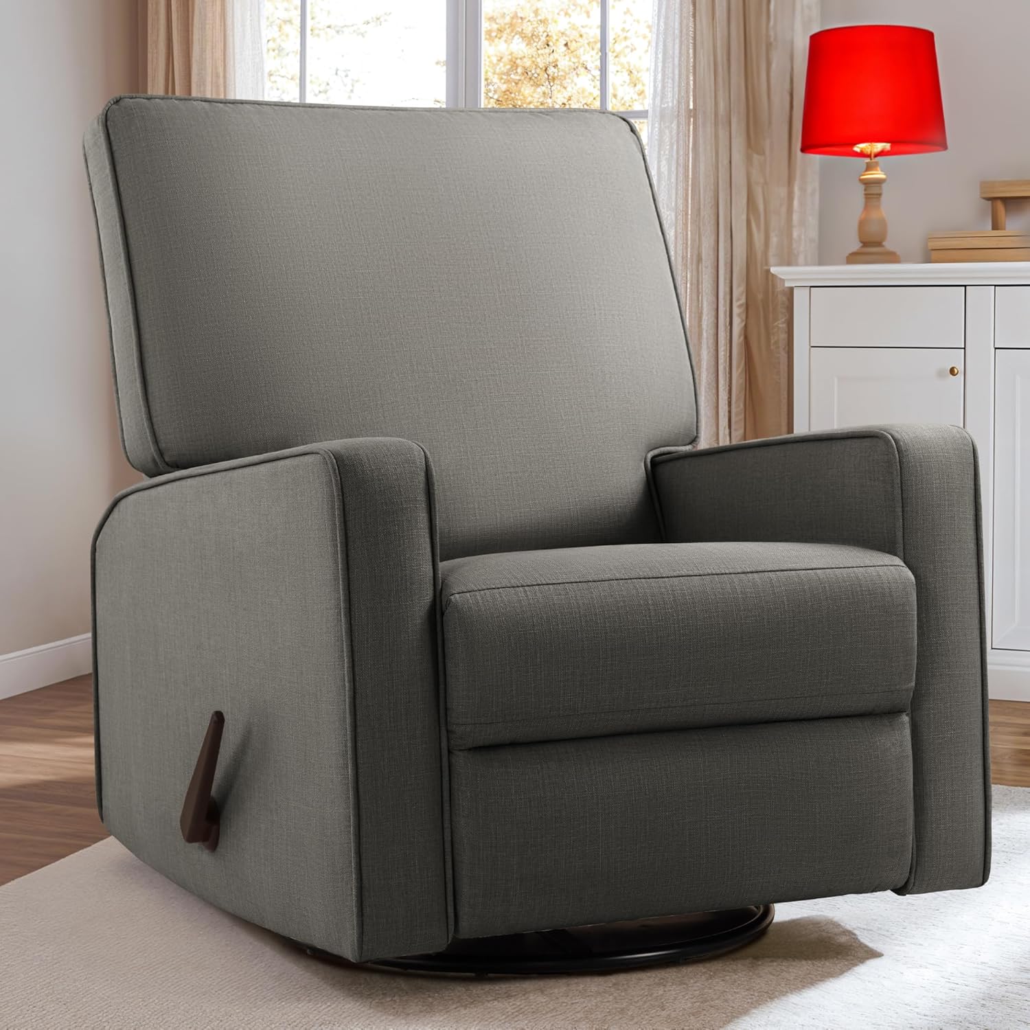 Amazon.com: Neioml Swivel Rocker Recliner Chair, Nursery Rocking Chairs ...