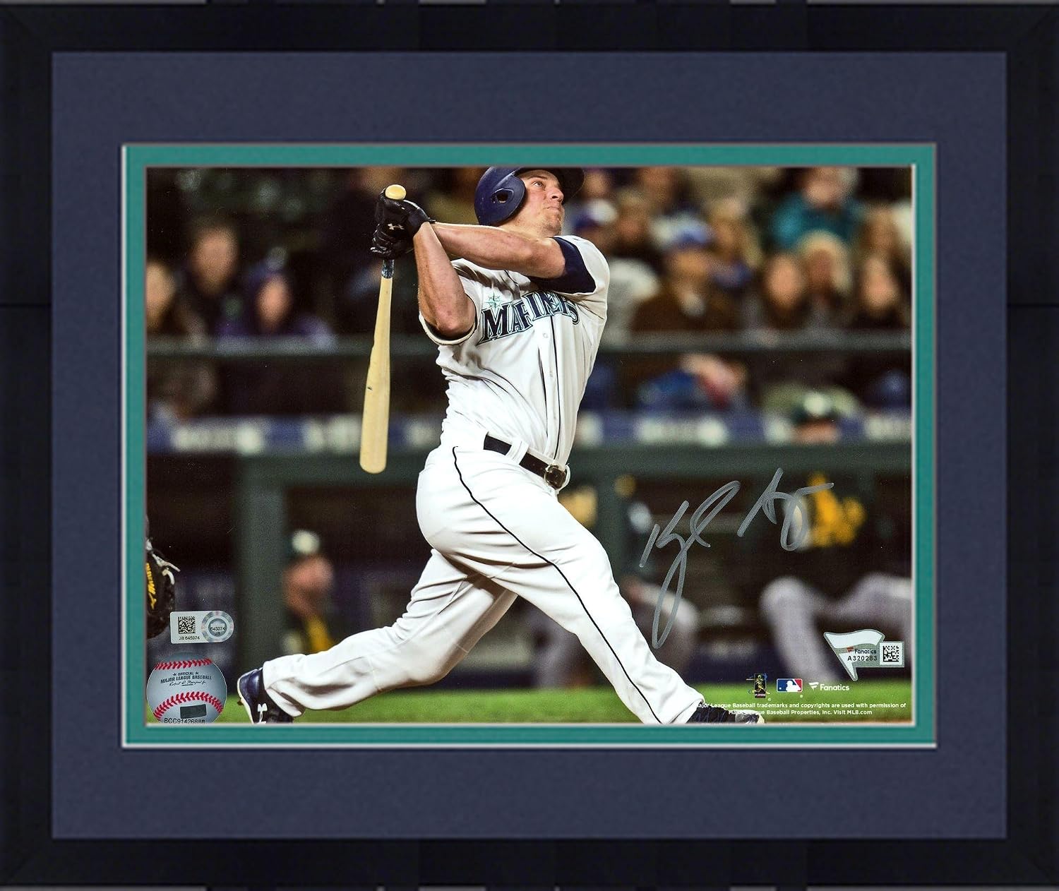 Framed Kyle Seager Seattle Mariners Autographed 8" x 10" Hitting ...