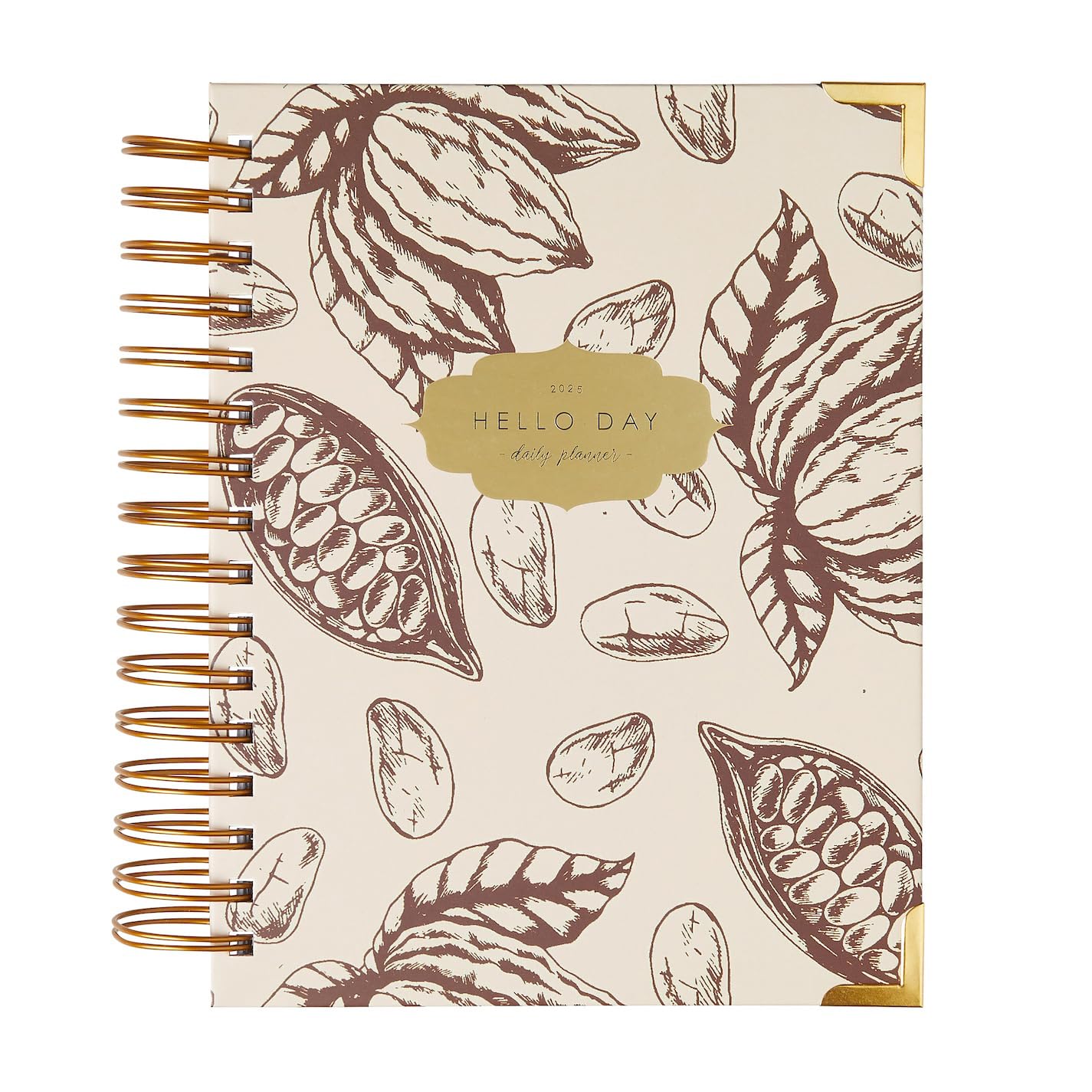 HelloDay 2025 Daily Planner Cacao 450 Daily Pages Diary 2024-2025 ...
