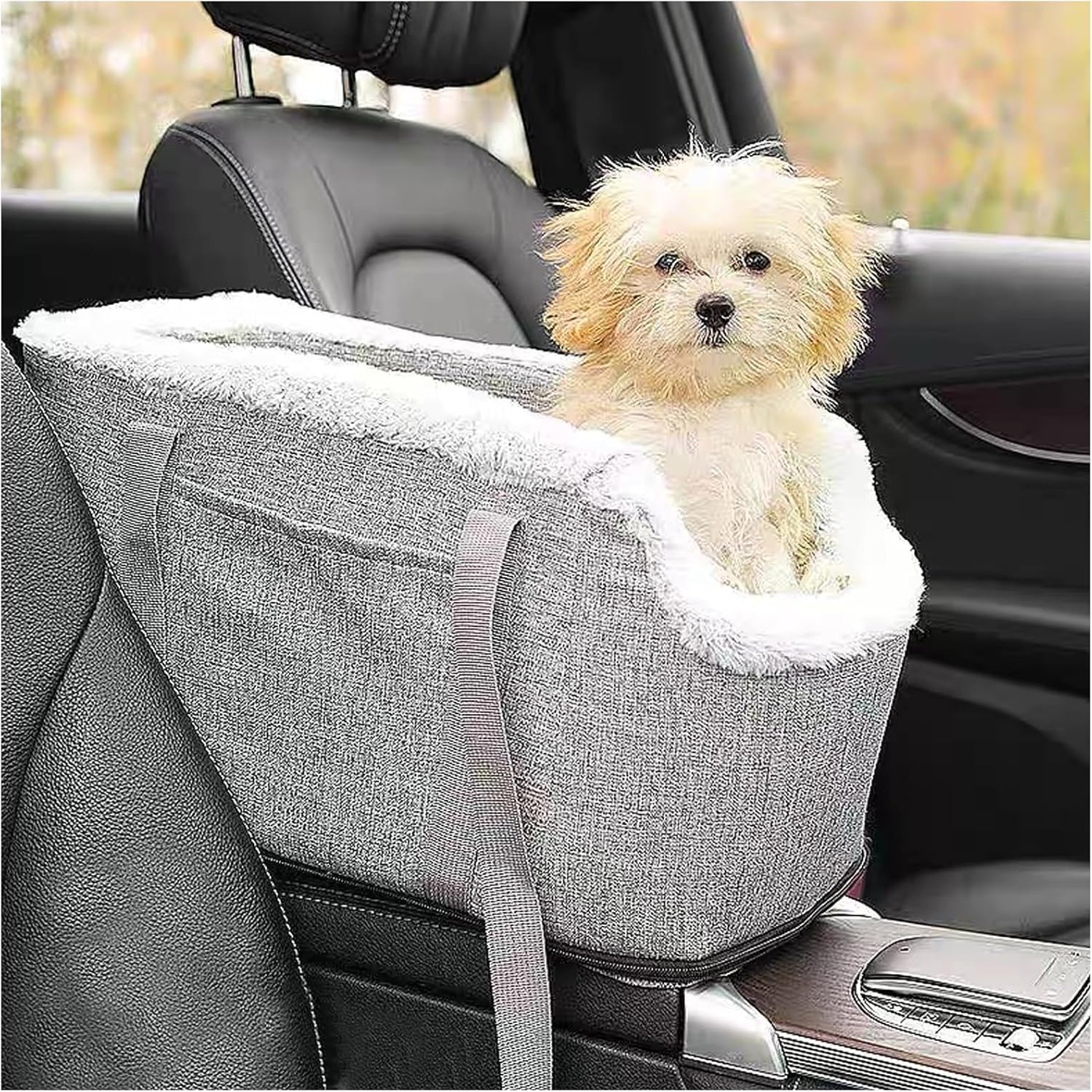 Amazon.com : Center Console Dog Car Seat for Small Dog, Portable Pet ...