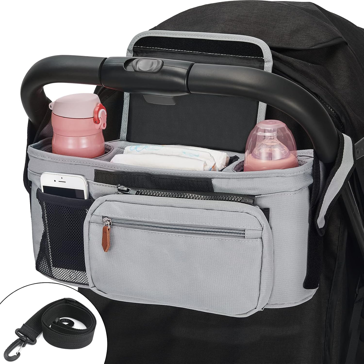 Amazon.com: Sunkorto Stroller Organizer with Cup Holder, Universal ...