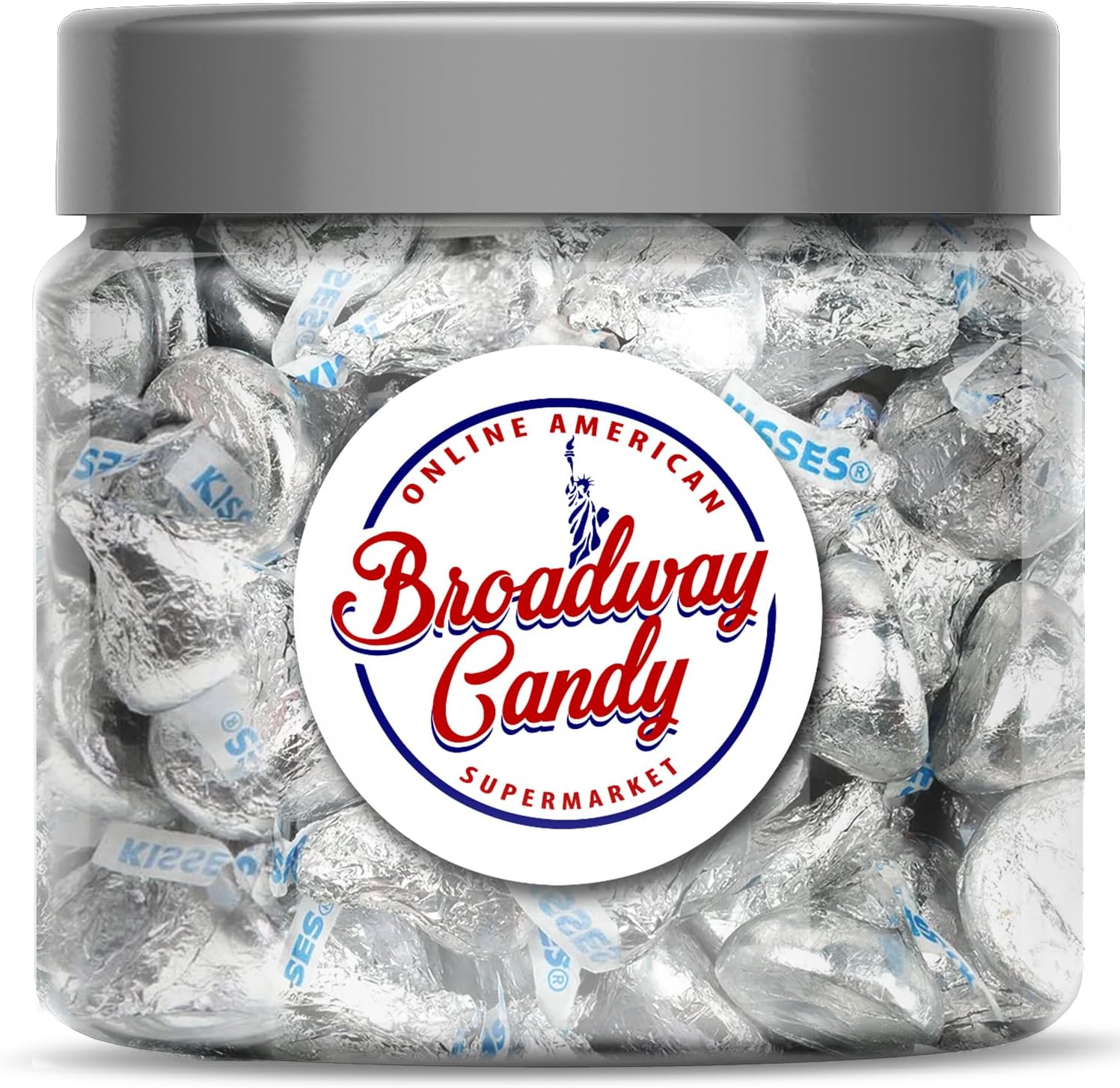 Broadway Candy Sweets Jar 600g - Kisses Original - Individually Wrapped ...