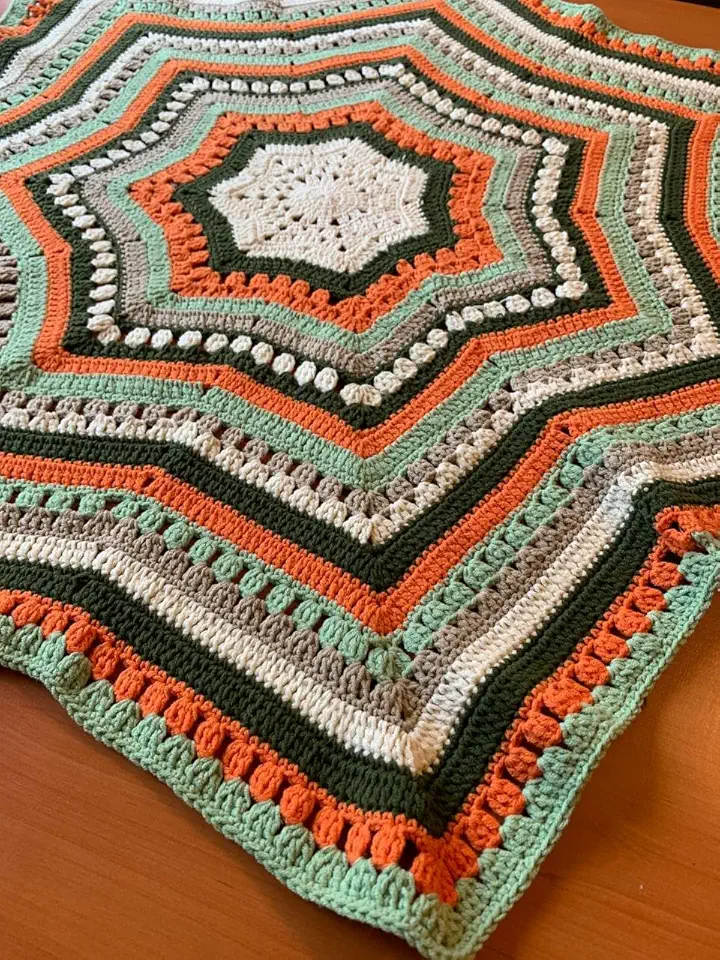 Quick Crochet Star Blanket In Six Days | CyCrochet