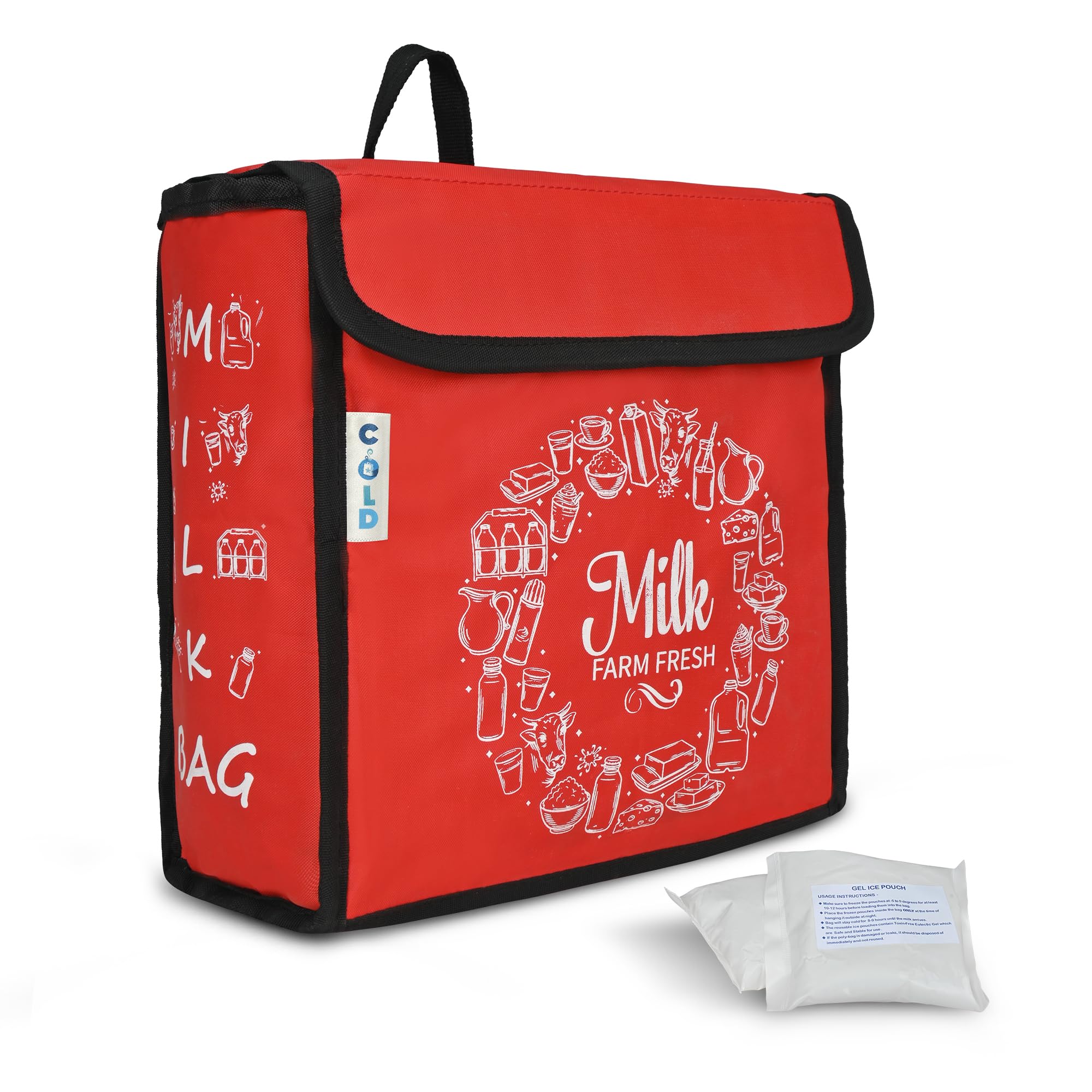 HOT DELIVERY BAGS Milk Bag for Door Hanging | Insulated and Waterproof ...