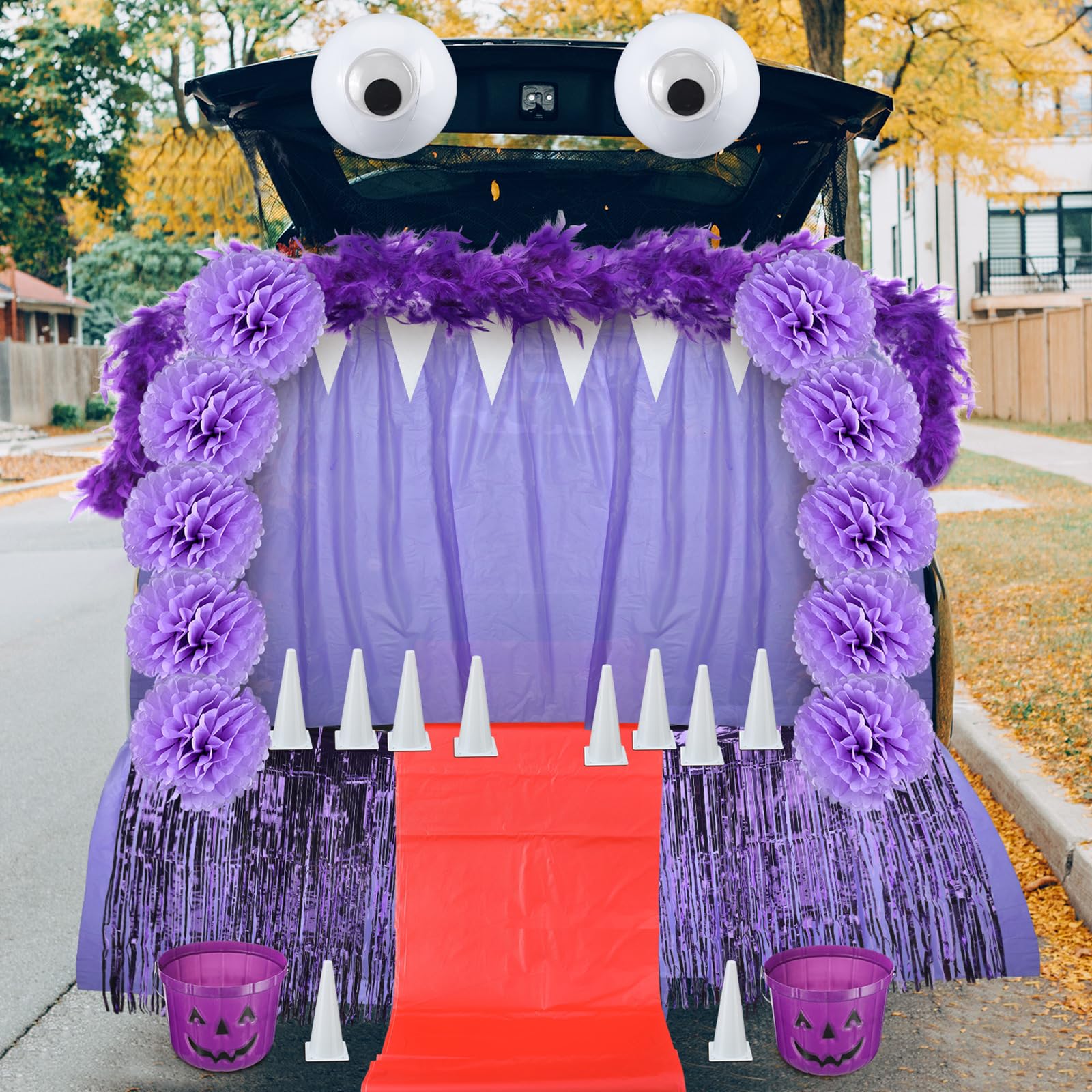 Amazon.com : Soaoo Monster Trunk or Treat Decorating Kit Halloween ...