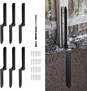 Amazon.com : Fence Post Stabilizer - Metal Heavy Duty Garden Fence ...
