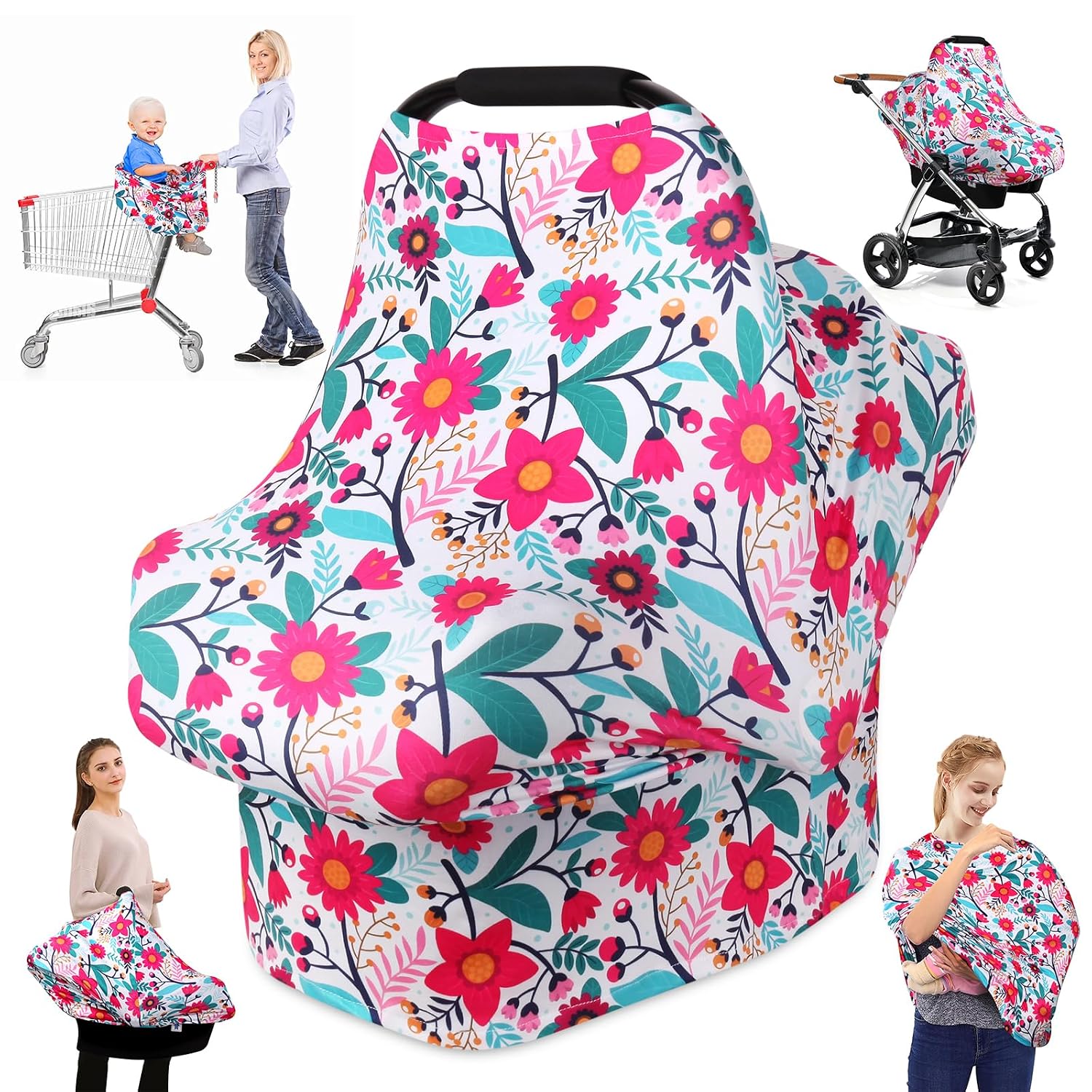 Amazon.com : Metplus Breathable Car Seat Cover for Babies, Stretchy ...