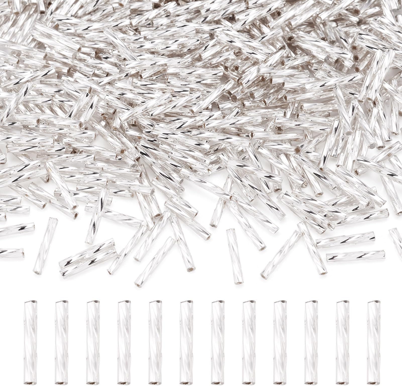 Amazon.com: JOJOPLAY Tube Seed Beads Kit, 7mm, Craft Bugle Glass Beads ...