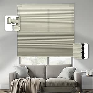 Amazon.com: HOTSOON No Drill No Tools Day Night Cellular Shades Cordless Top Down Bottom Up ...