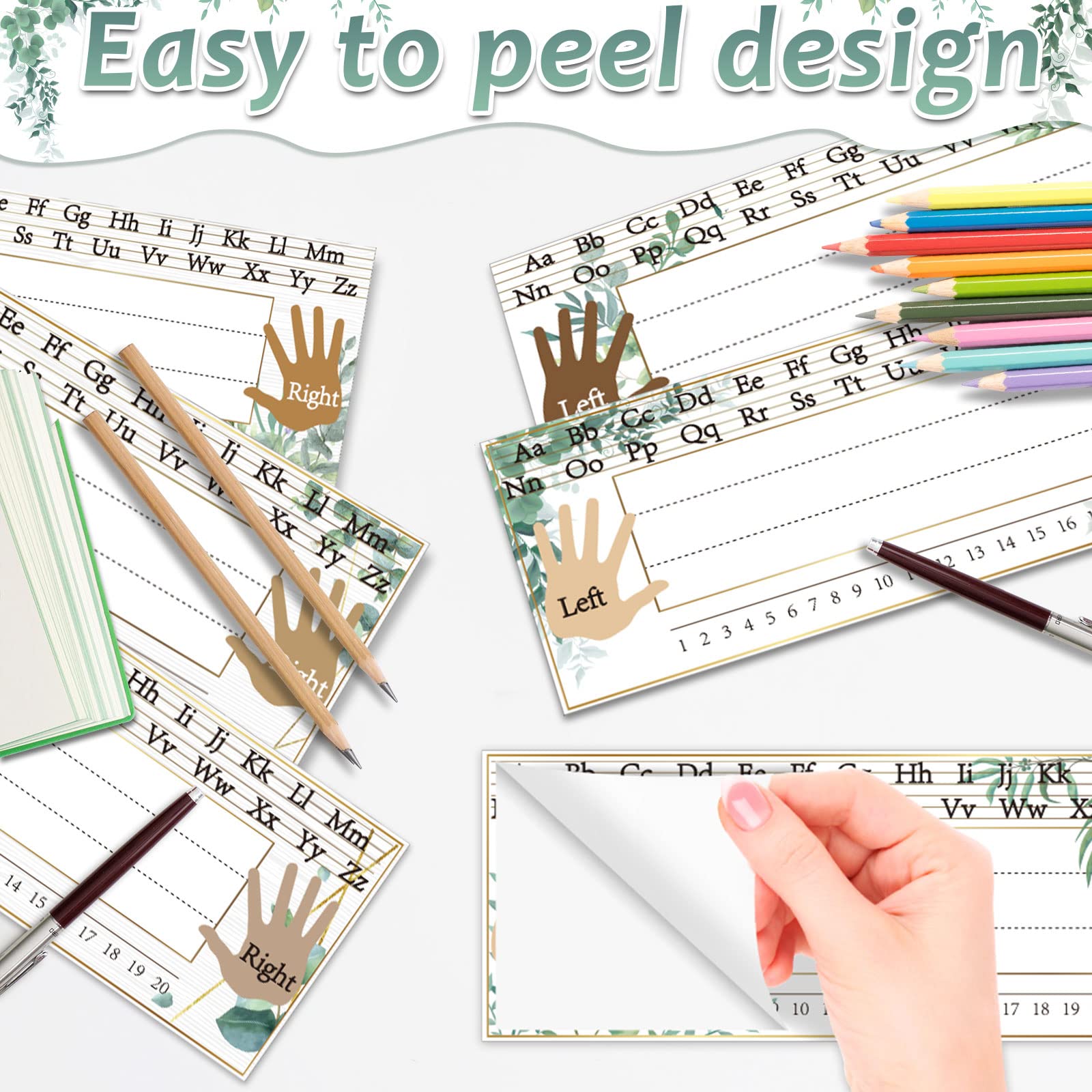 Self Adhesive Tags 72-Piece Eucalyptus Name Tags - Self-Adhesive ...