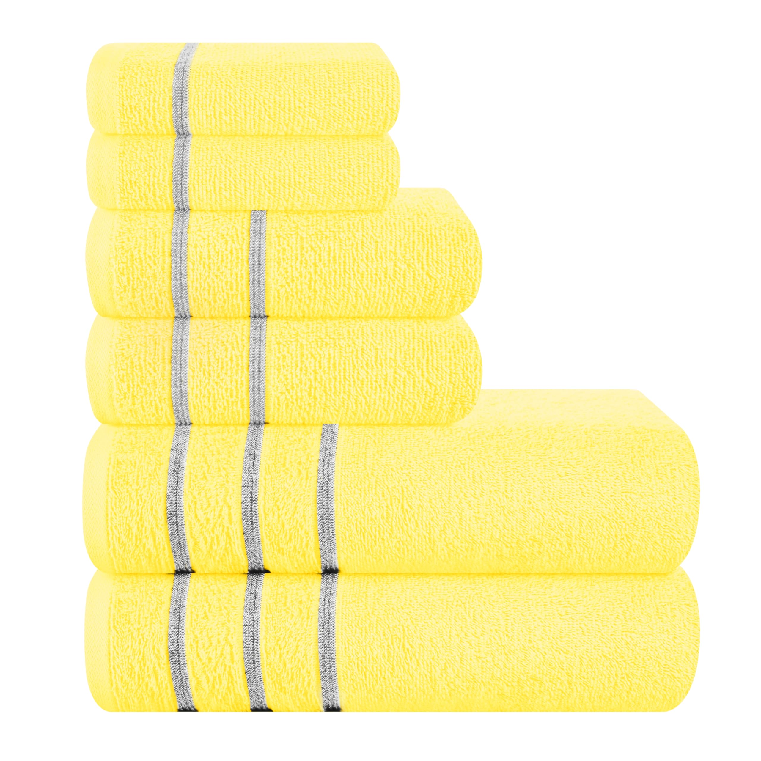 Amazon.com: MyOwn Ultra Soft 6 Pack Cotton Towel Set, Contains 2 Bath ...