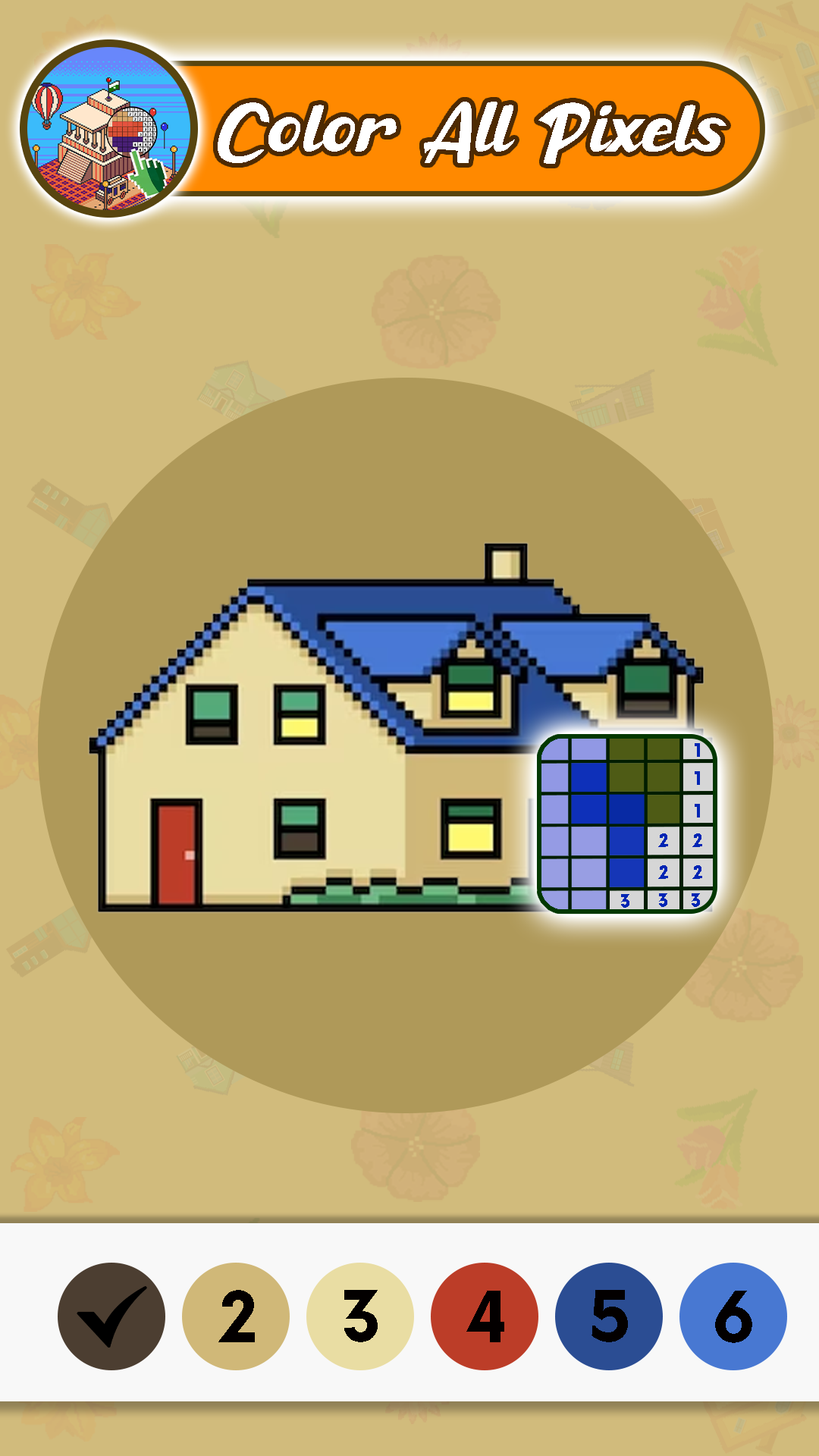 Pixel Art Paint By Number Coloring Pages : Houses, Mandalas, Fashion ...