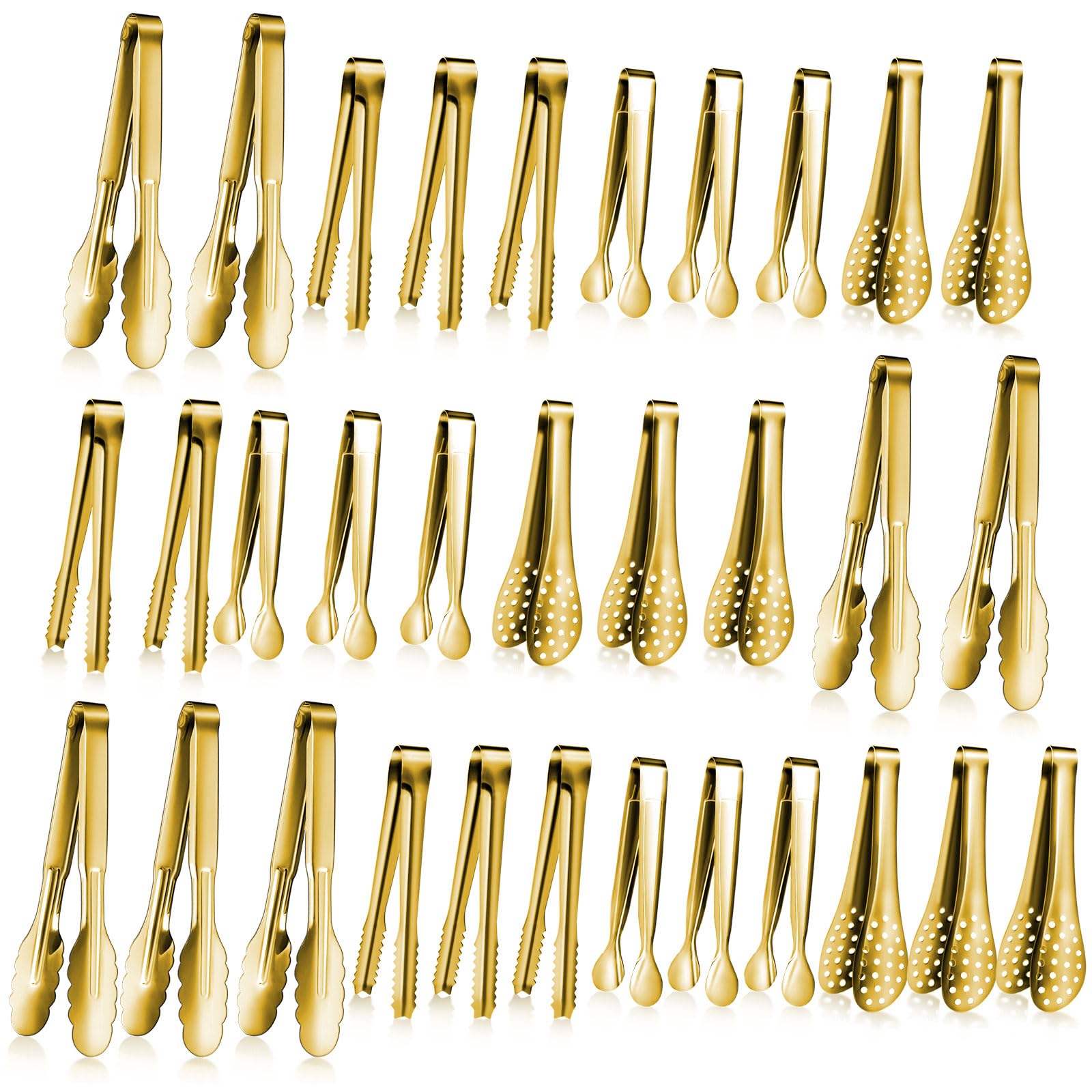 Amazon.com: Mumufy 32 Pcs Mini Serving Tongs Buffet Serving Utensils ...