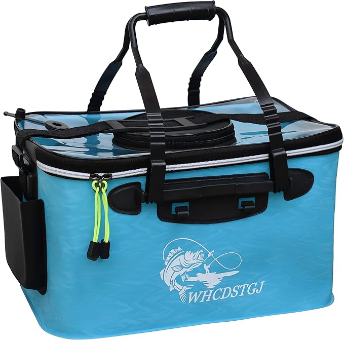 Amazon.com: WHCDSTGJ Transparent Top Cover Fishing Bucket, Foldable ...