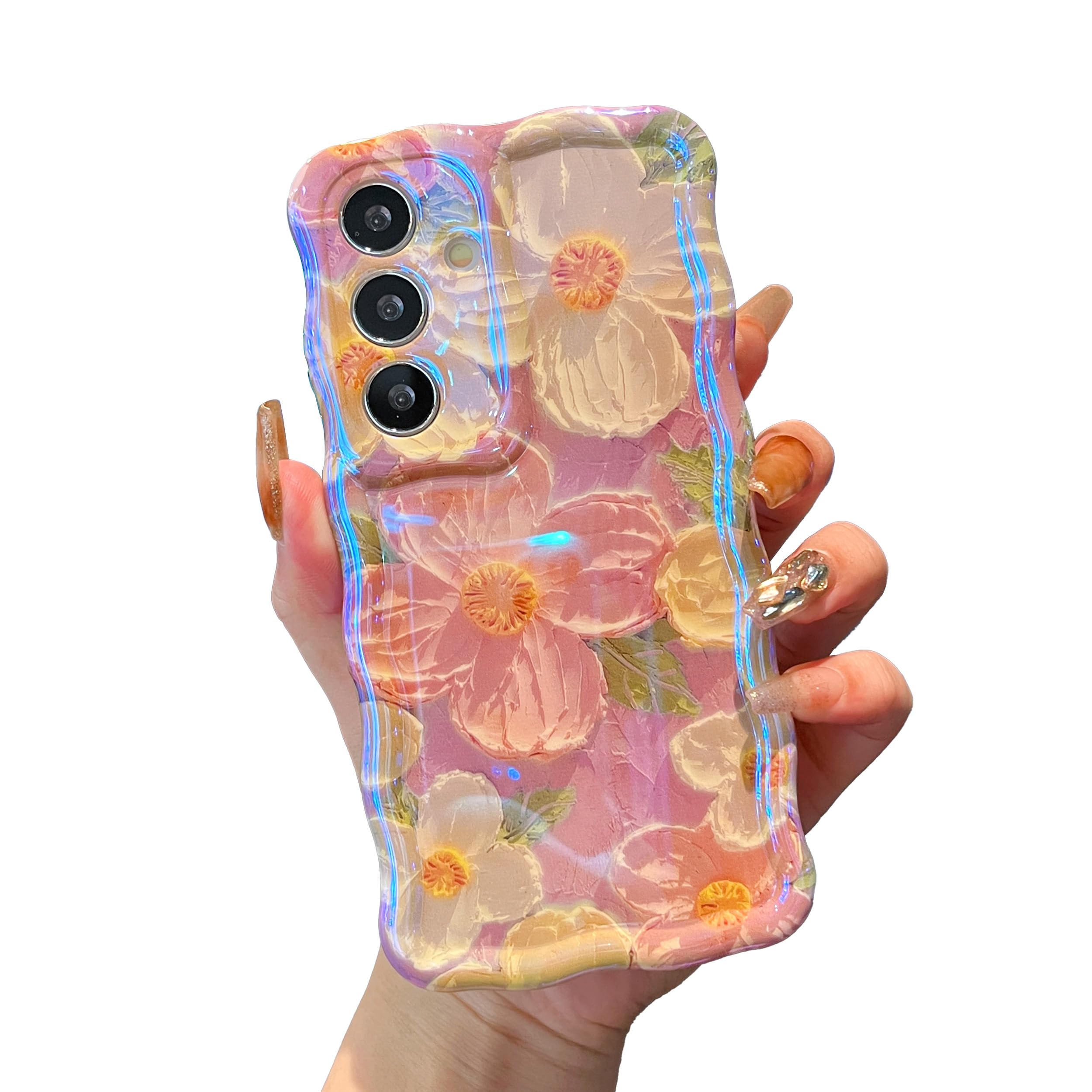 Amazon.com: XIZYO Case for Samsung Galaxy S24 Plus, Colorful Retro Oil Painting Flower Cute ...
