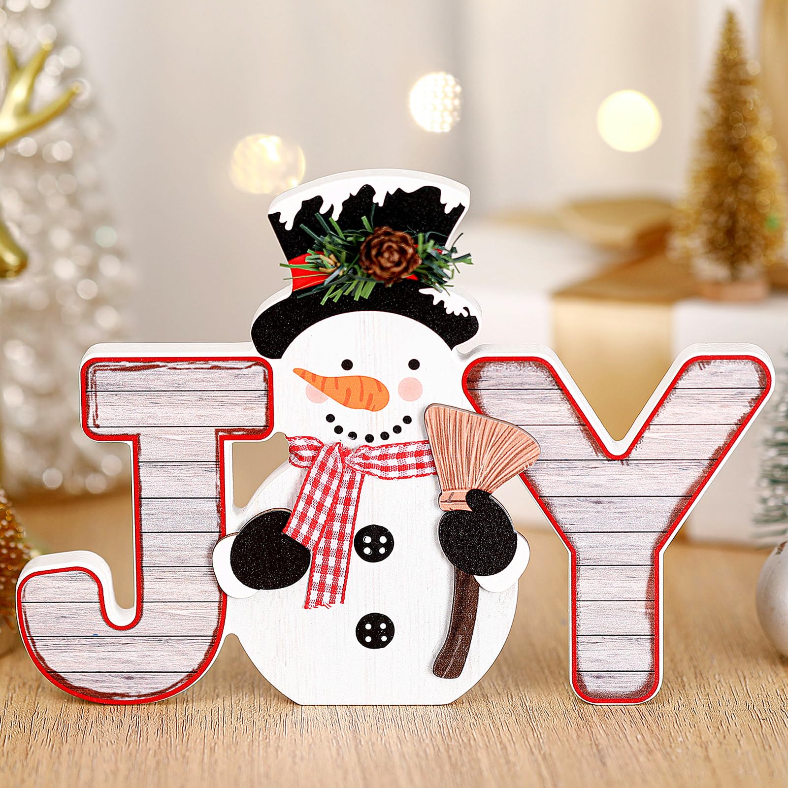 Amazon.com: Yousoontic Snowman Winter Table Decorations Tiered Tray ...