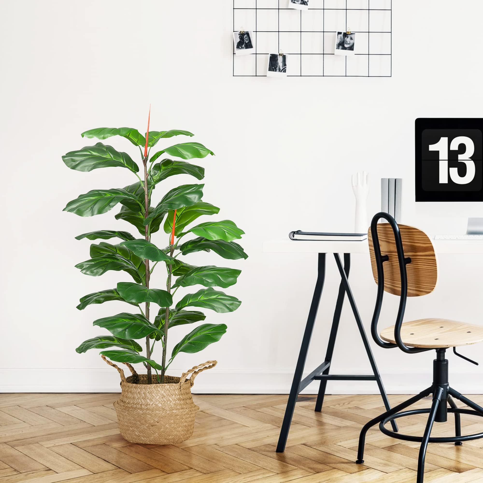 Amazon.com: GAOMON Artificial Fiddle Leaf Fig Tree 39 inch, Faux Ficus ...