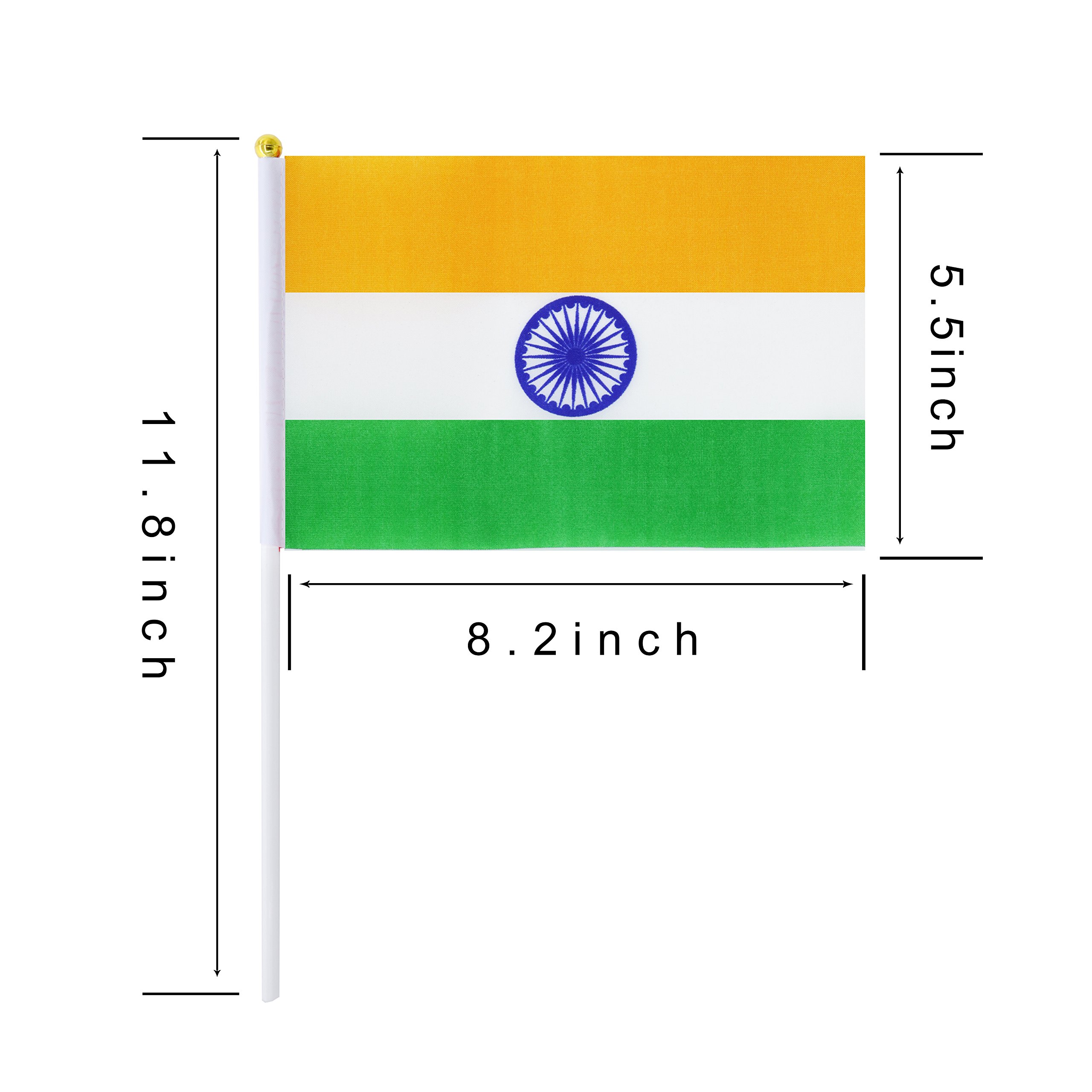 Buy Kind Girl 25 Pack Hand Held Small Mini Flag India Flag Indian Flag ...