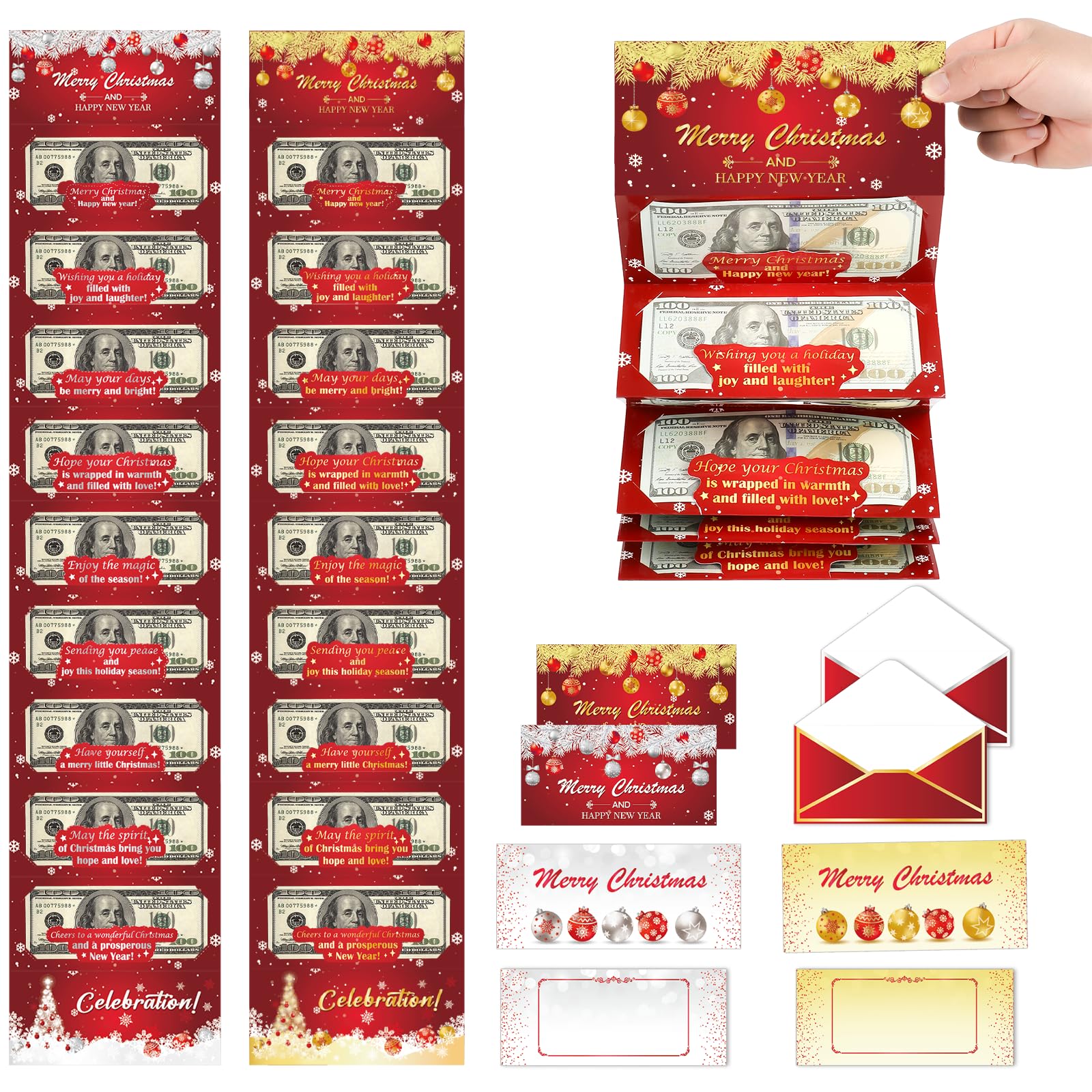 Amazon.com : 2 Sets Christmas Money Holders for Cash, Surprise Money ...