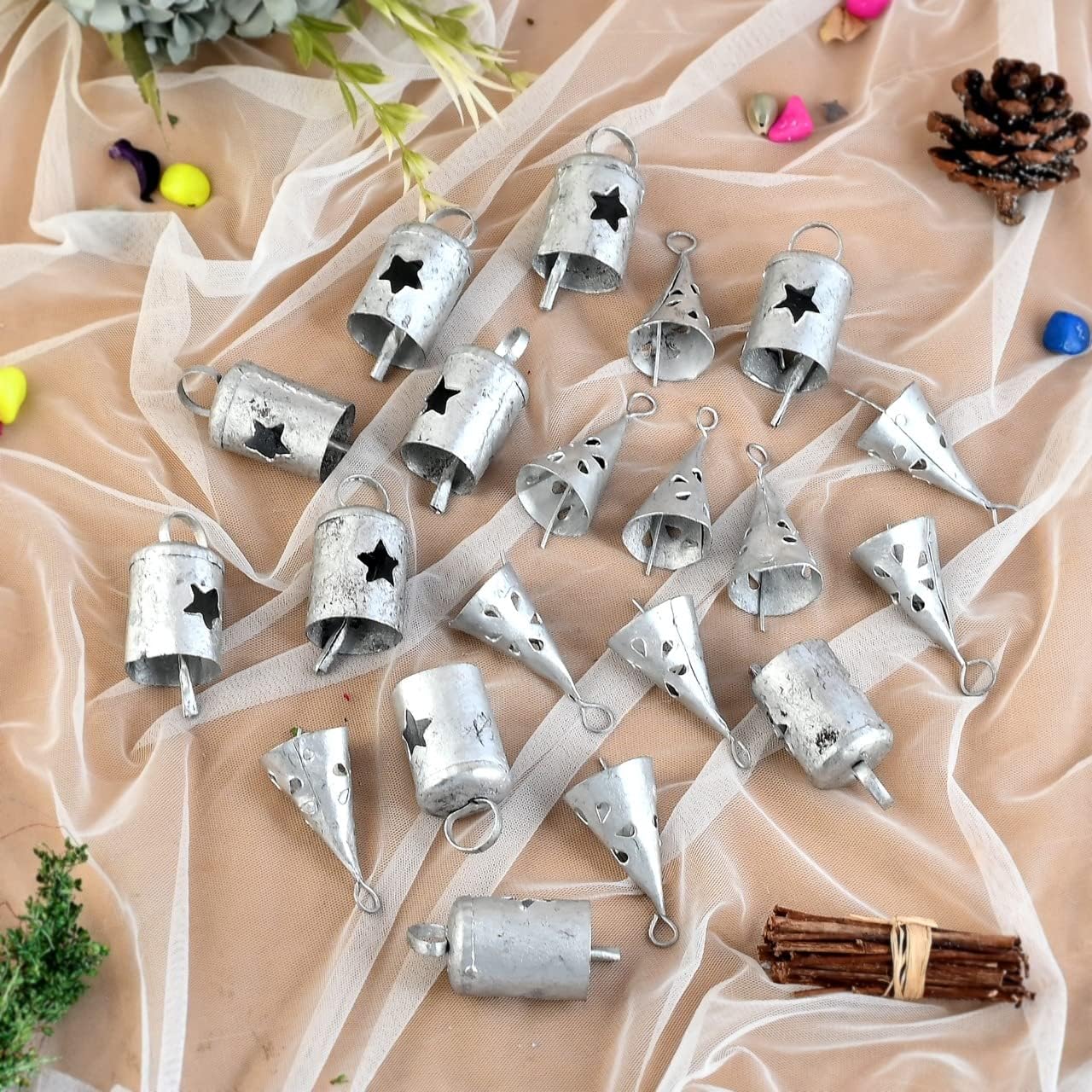 Amazon.com - KRATI EXPORTS Soul Bells, Vintage Cutwork Iron Bells ...