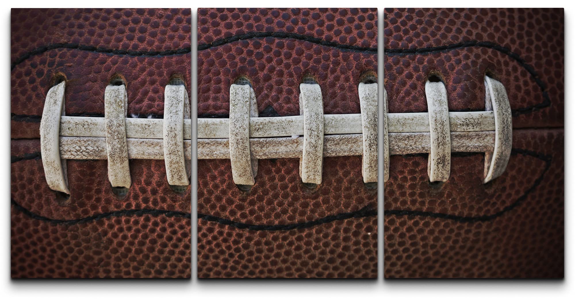 Amazon.com: wall26 Canvas Print Wall Art Set Football Stitching ...