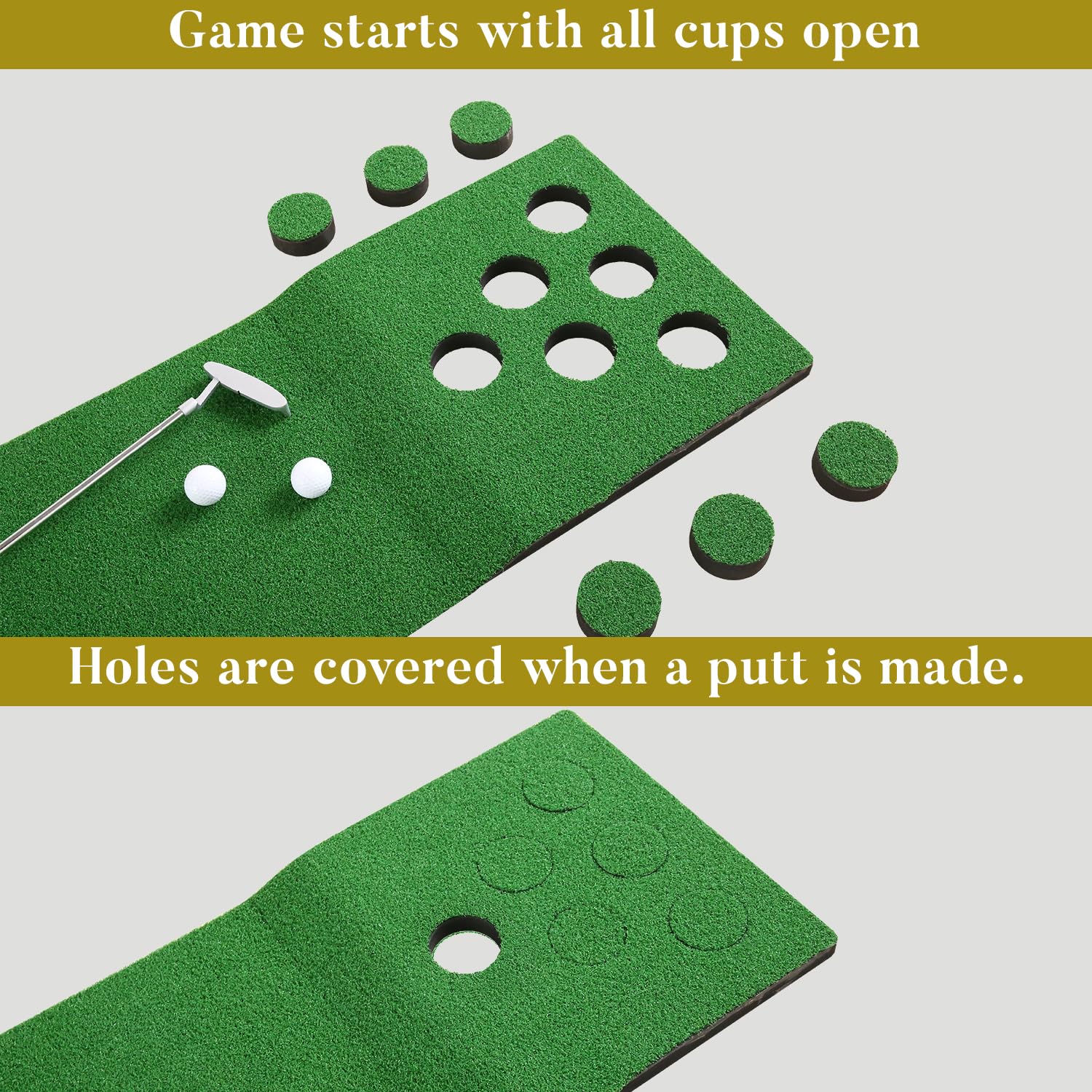 Golf Pong Game Set Golf Putting Game Golf Putting mat Golf Putting ...
