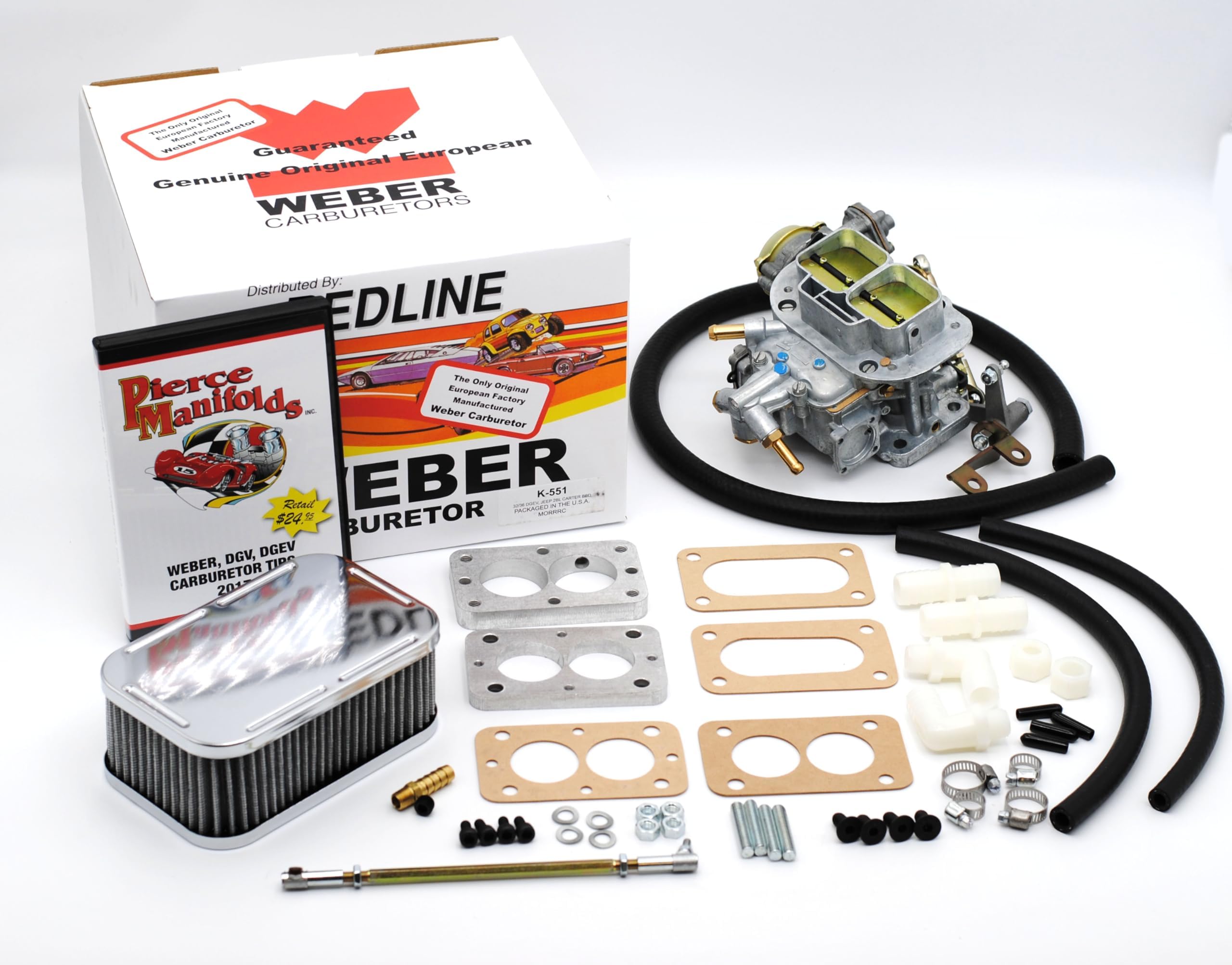 Amazon.com: GENUINE WEBER 38/38 DGES CARBURETOR ~ HI PERFORMANCE WEBER ...