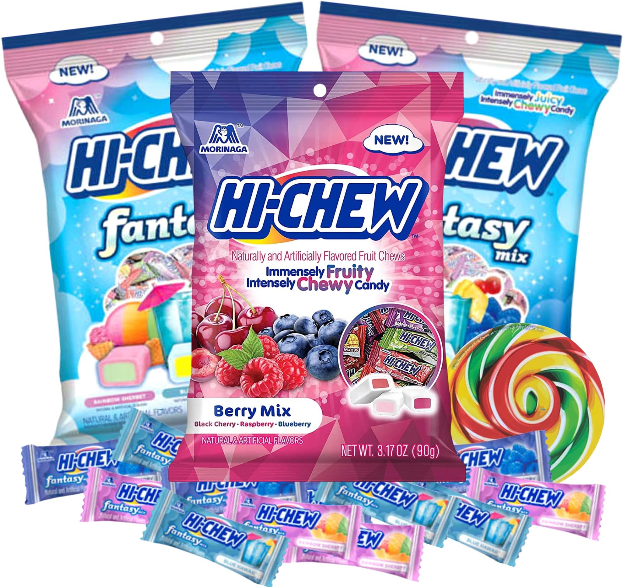 Amazon.com : Hi Chew Candy - Bulk Flavored 25oz 130+ Individually ...