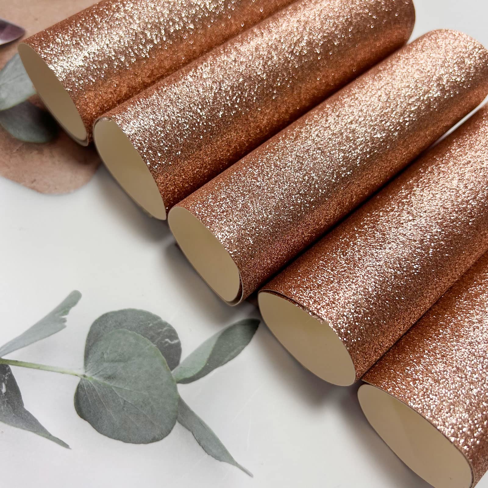 Amazon.com : 10 Sheets Rose Gold Glitter Cardstock, Single-Sided ...