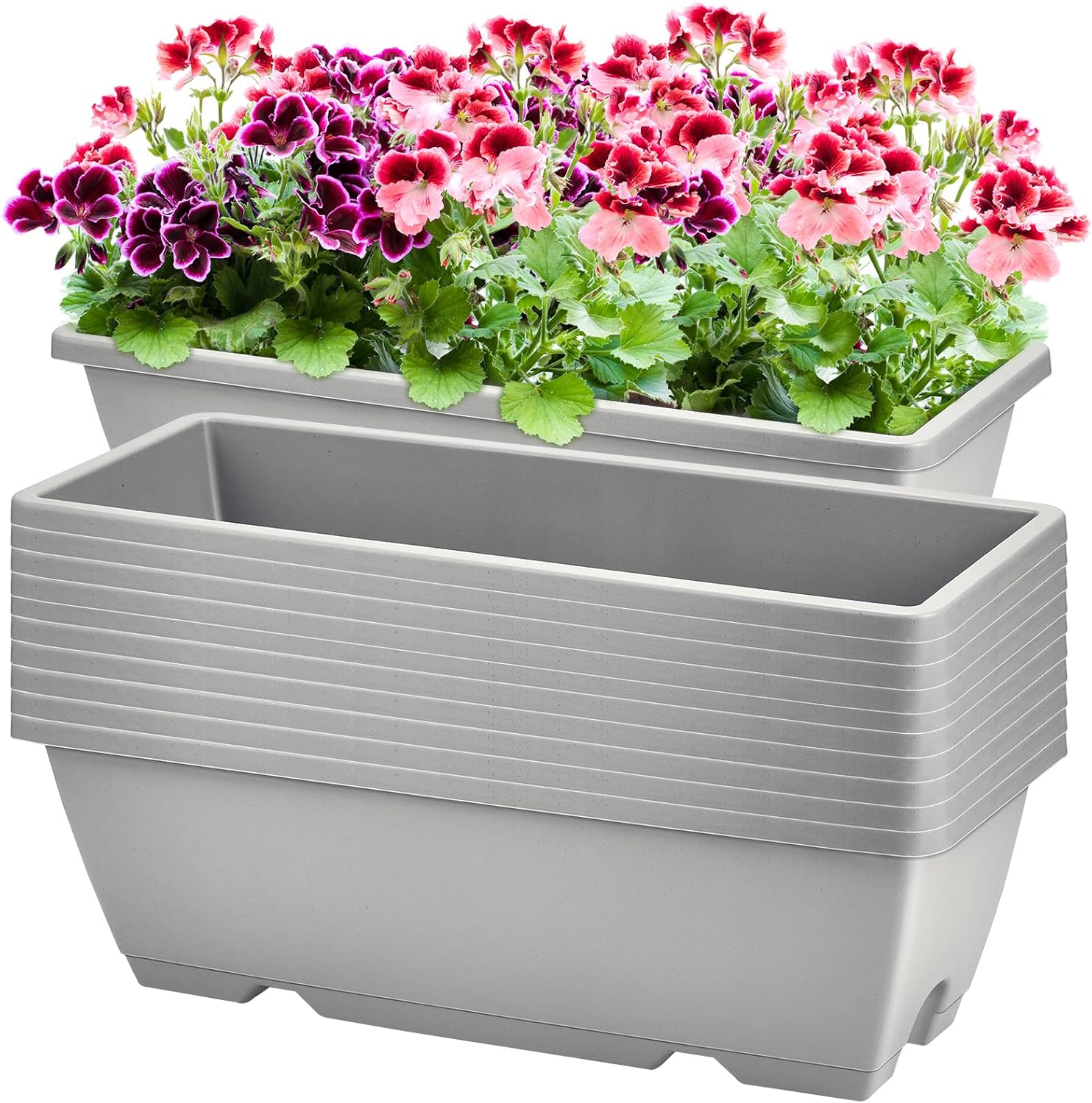 Amazon.com : Roshtia 12 Pack Window Planter Box 19.7 x 7.5 x 5.9 Inch ...