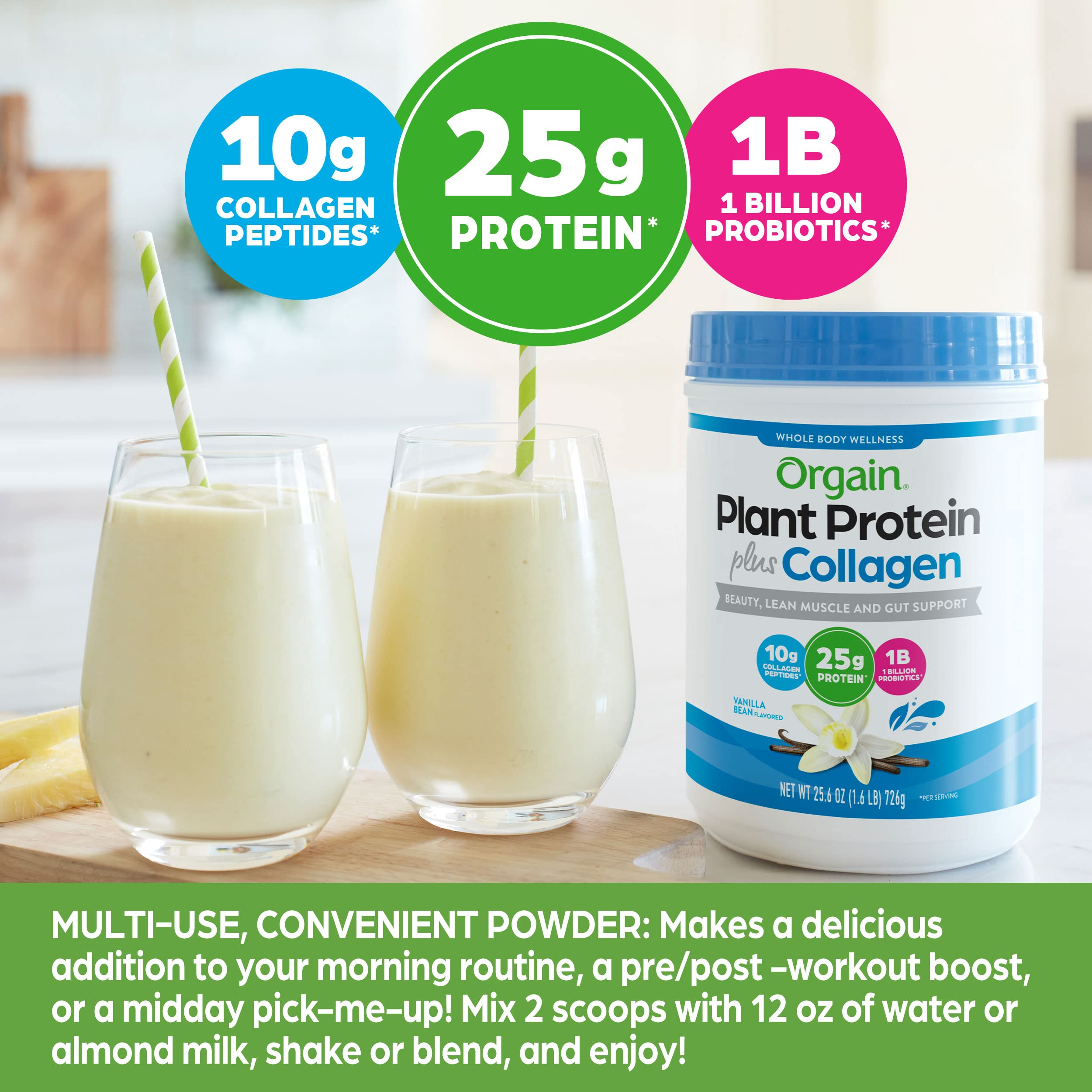 Snapklik.com : Protein Powder + Collagen, Vanilla Bean - 25g Of Protein ...