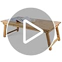 Amazon.com: Large Size Floor Desk Nnewvante Floor Table Tray with ...