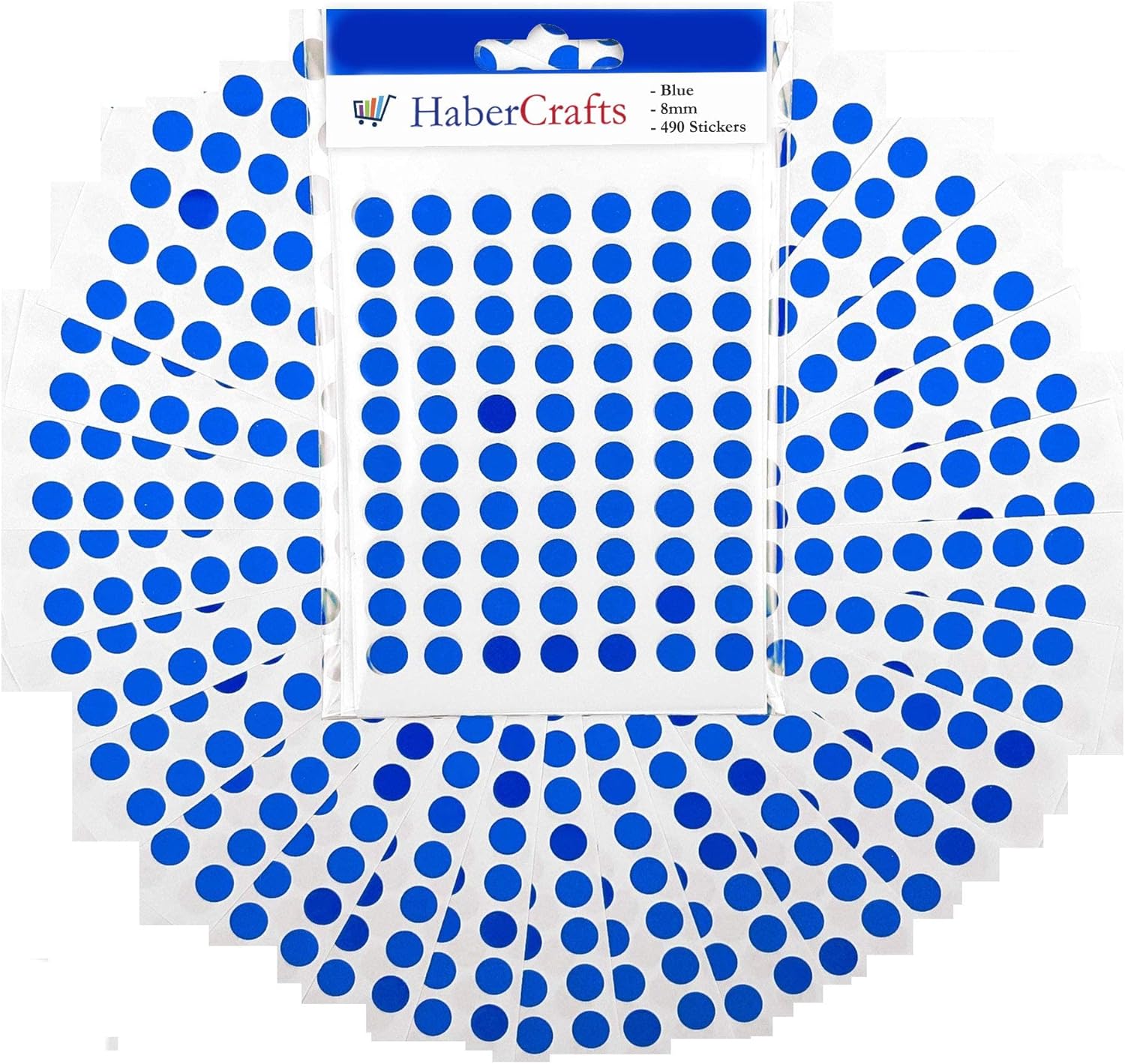 8mm Blue Dot Stickers Colour Sticker Dots Coloured Sticky Dots Easy ...