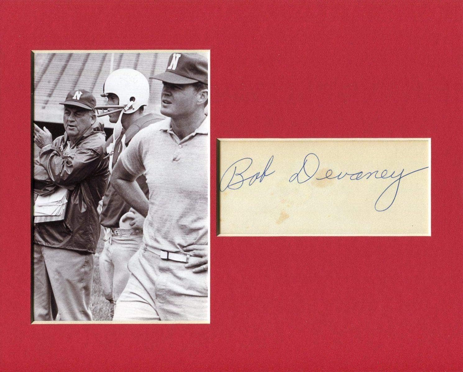 Bob Devaney Nebraska Cornhuskers Coach HOF Rare Signed Autograph Photo ...