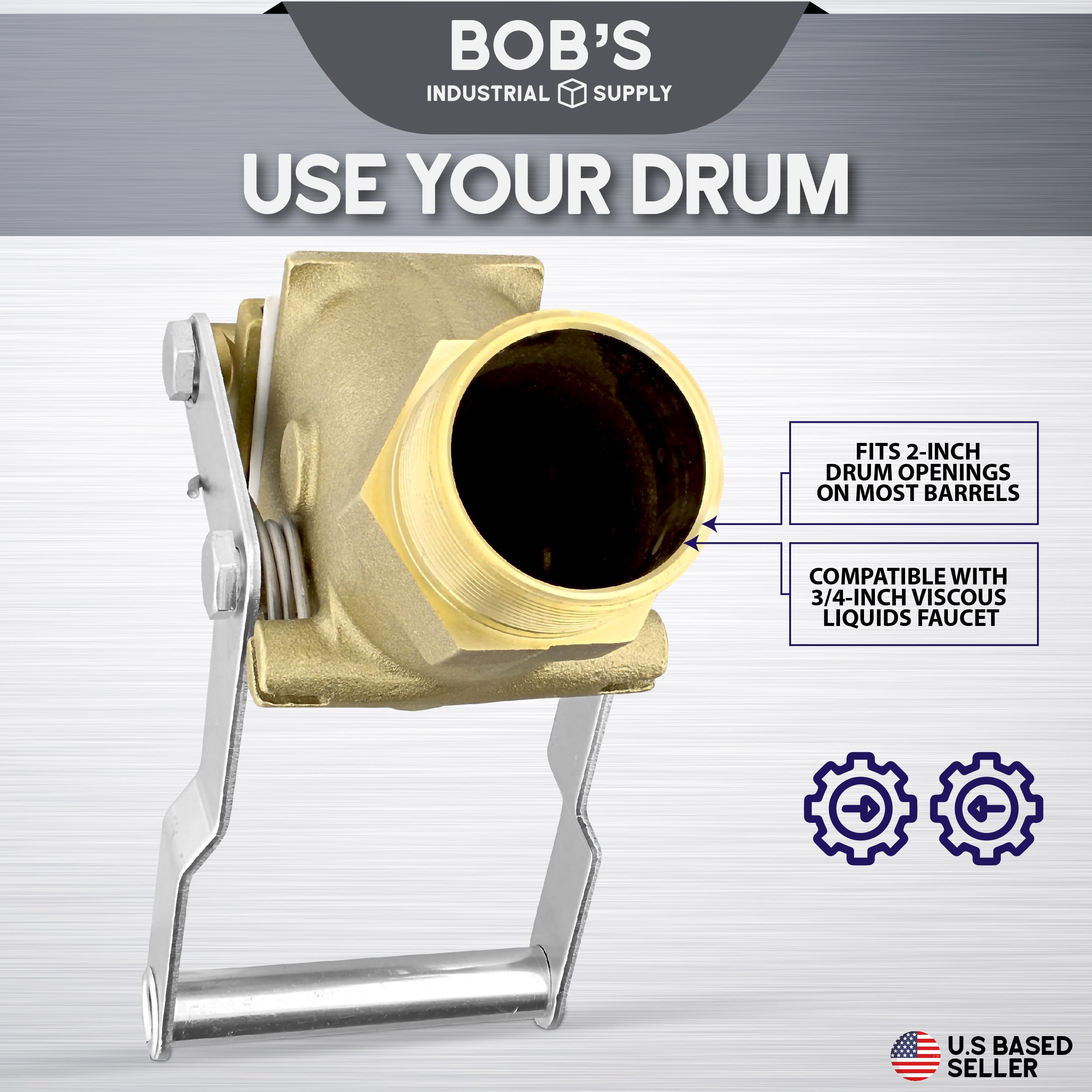 Snapklik.com : 2 Inch Drum Valve - Brass Gate Valve Drum Bung Valve ...