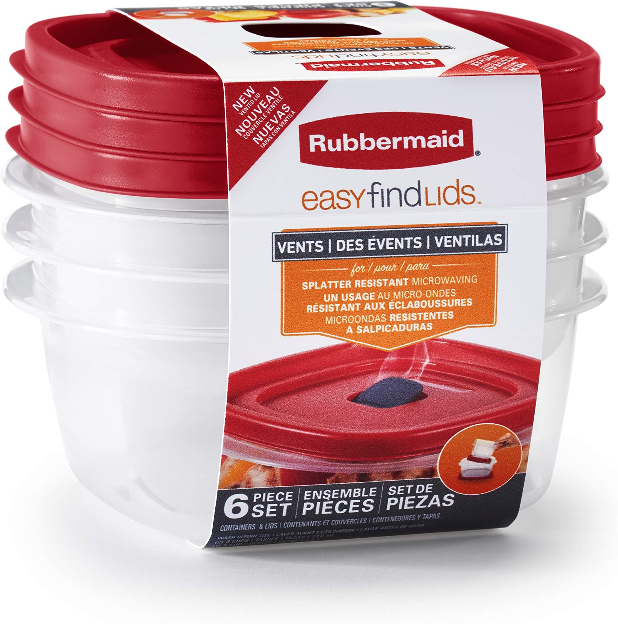 Amazon.com: Rubbermaid EasyFindLids Food Storage and Organization ...