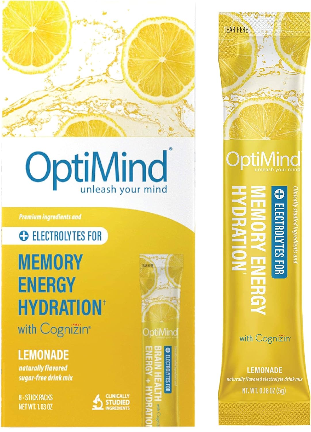 Amazon.com: OptiMind Memory + Energy | Sugar-Free, Electrolyte Water ...